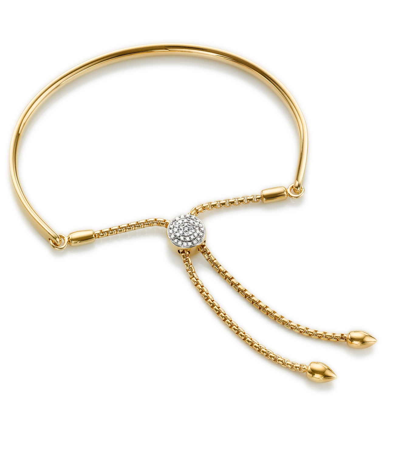 Fiji Diamond Toggle Bracelet in 18k Gold Vermeil on Sterling Silver and ...