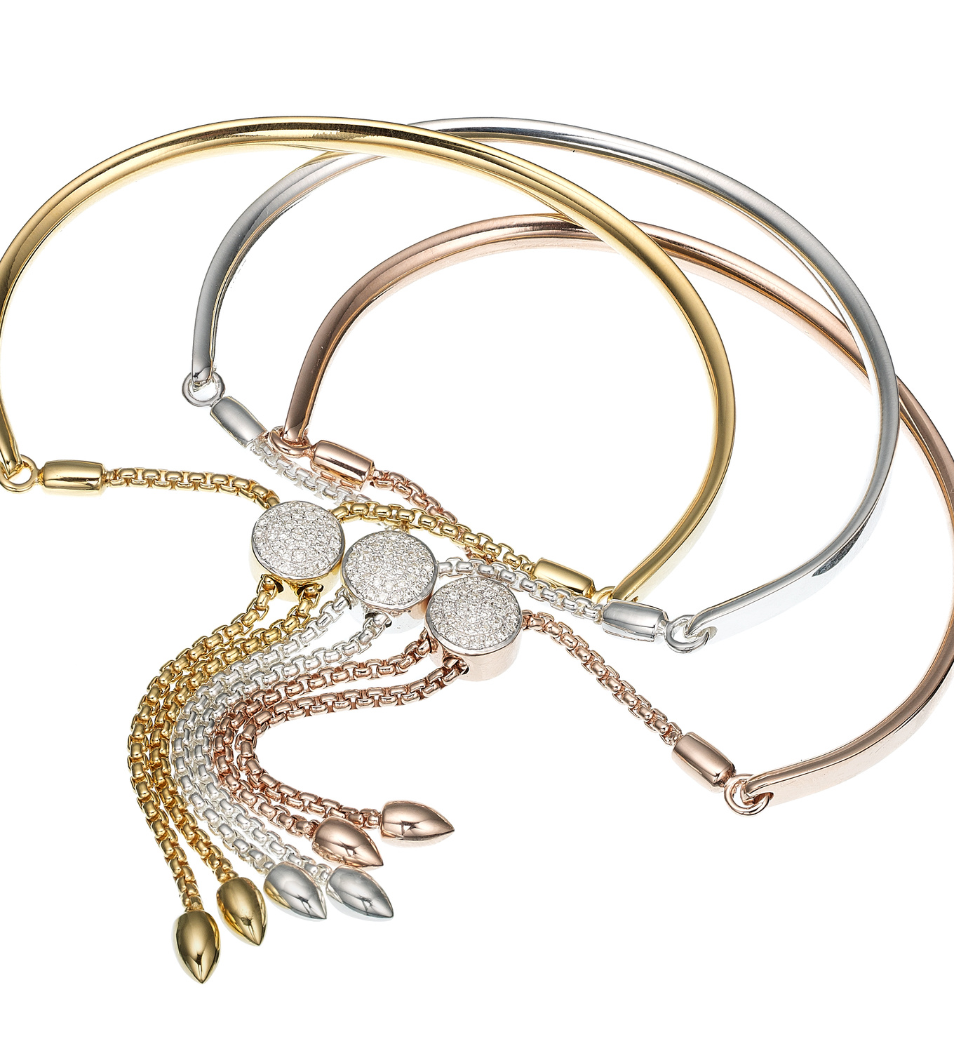 Fiji Diamond Toggle Bracelet in 18k Gold Vermeil on Sterling Silver and ...