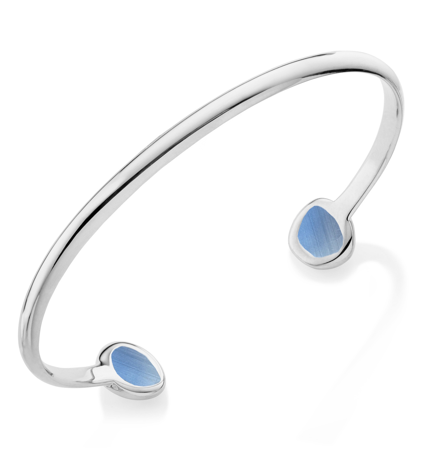 Siren Thin Cuff in Sterling Silver and Kyanite | Jewellery by Monica ...