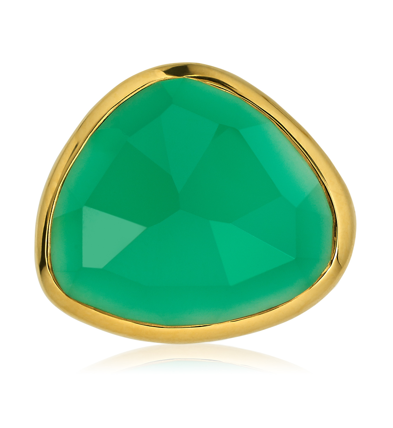 Siren Ring in 18ct Gold Vermeil on Sterling Silver and Green Onyx ...