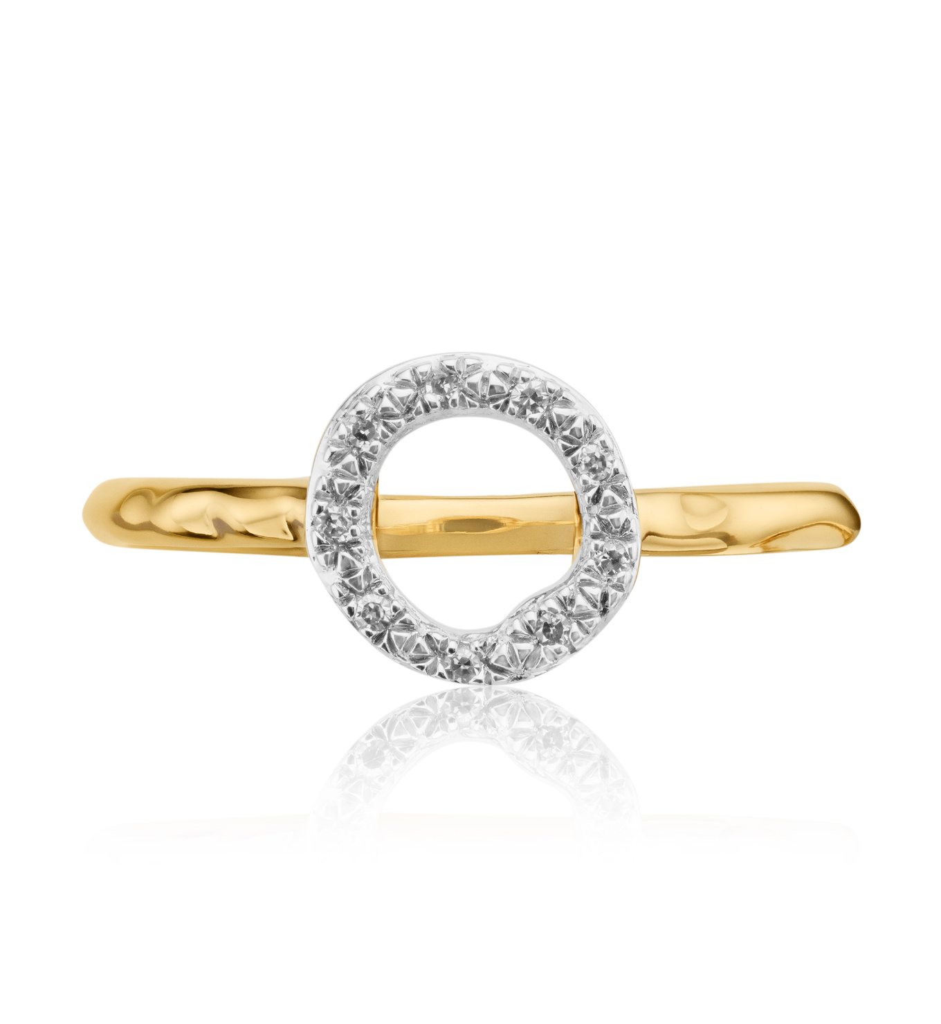 Riva Mini Circle Stacking Ring in 18k Gold Vermeil on Sterling Silver ...