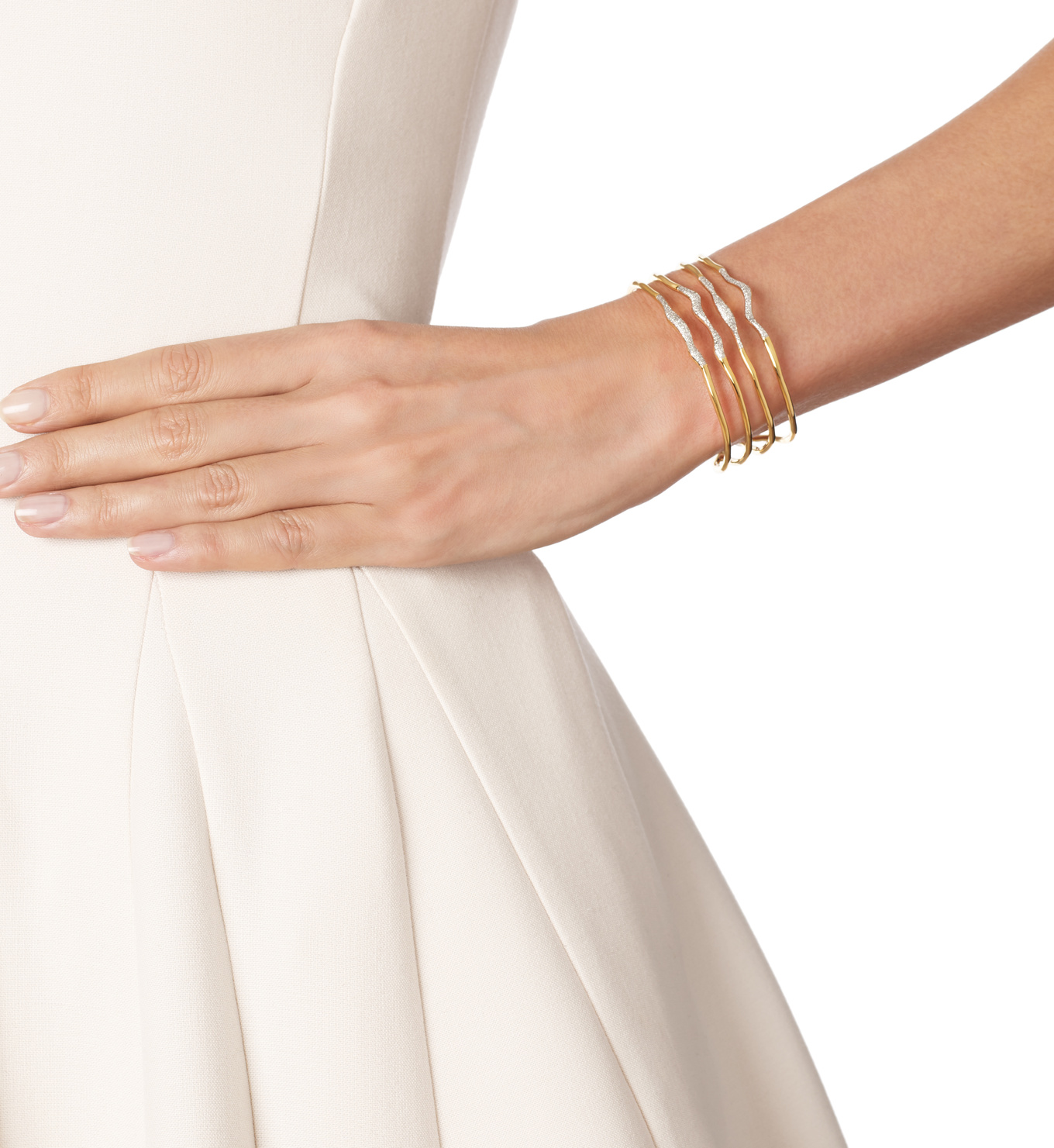 Riva Diamond Hero Wave Cuff in 18k Gold Vermeil on Sterling Silver and ...