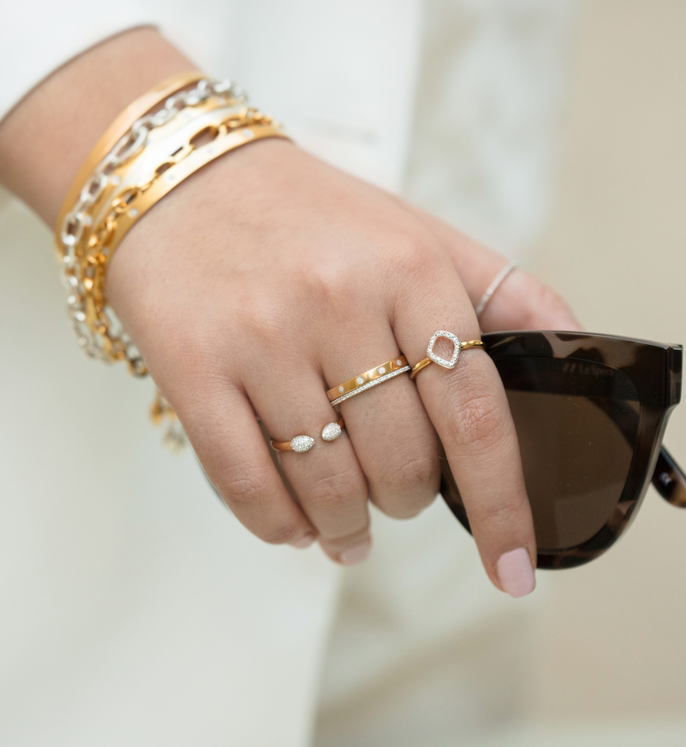 Fiji Gem Diamond Ring in 18ct Gold Vermeil on Sterling Silver with ...