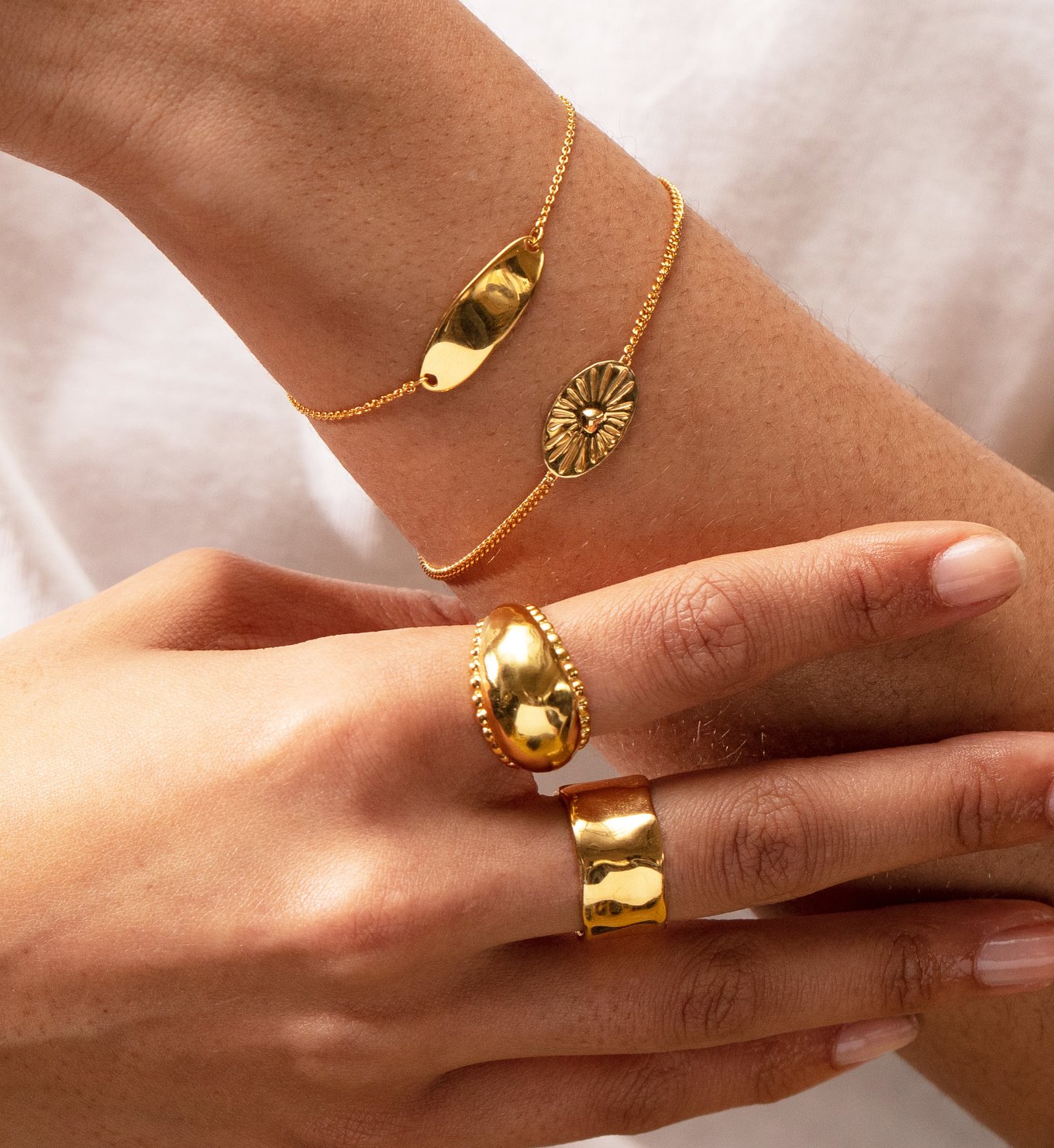 Heart Talisman Chain Bracelet in 18k Gold Vermeil on Sterling Silver ...