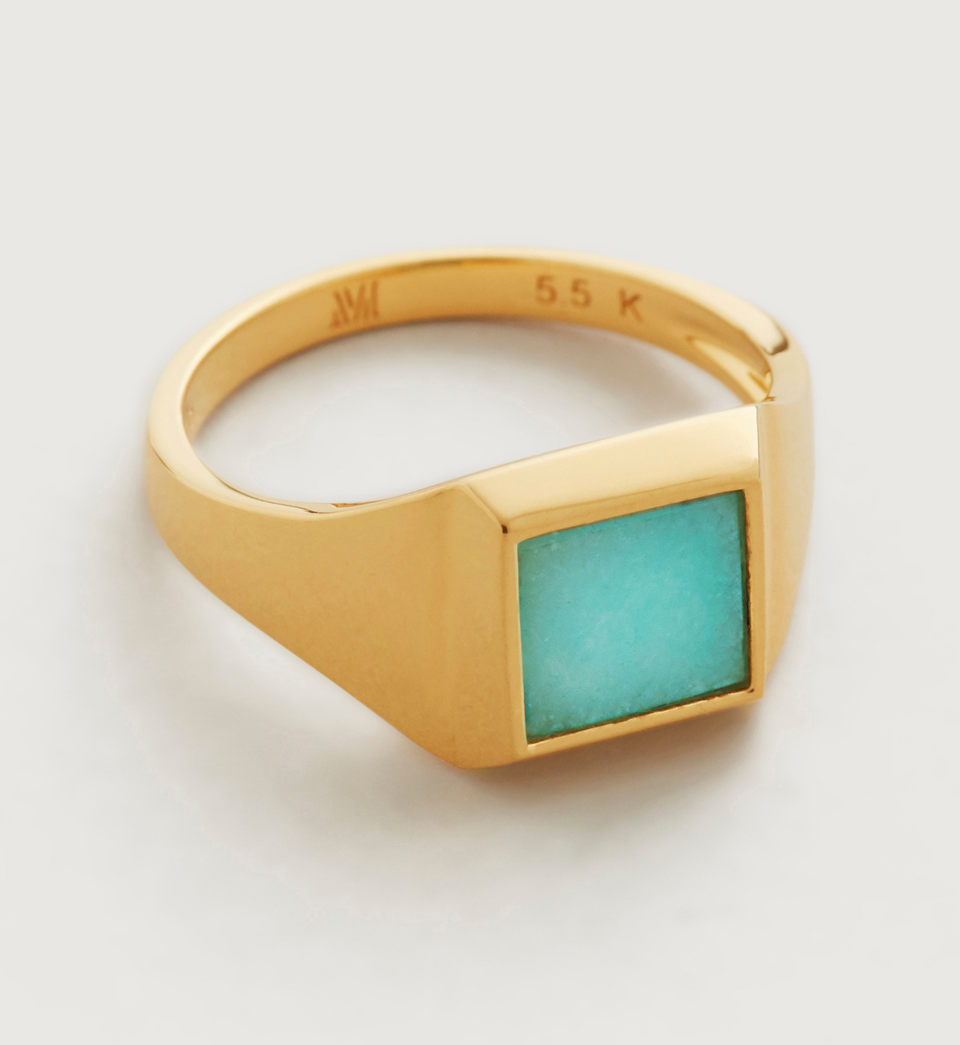 Signature Signet Gemstone Ring in 18ct Gold Vermeil on Sterling Silver ...