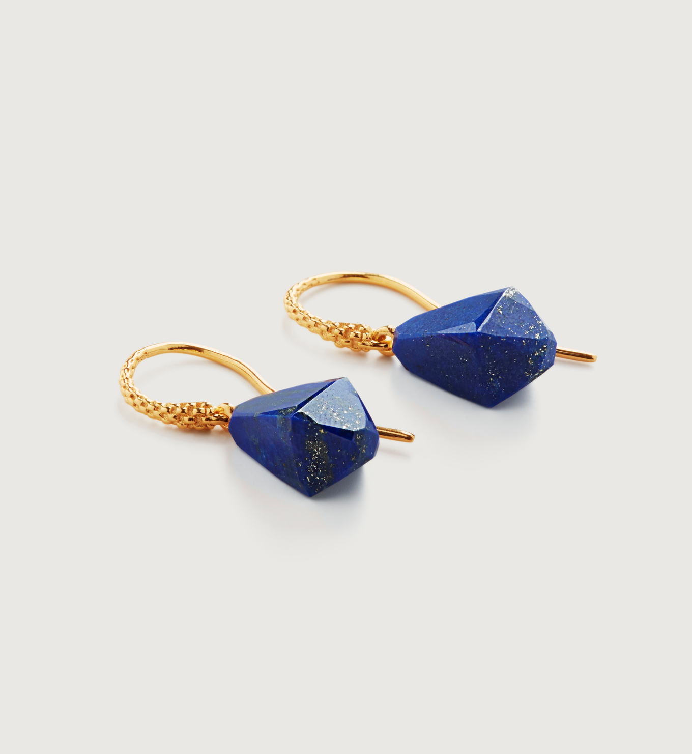 Geometric Gemstone Wire Earrings in 18ct Gold Vermeil on Sterling ...