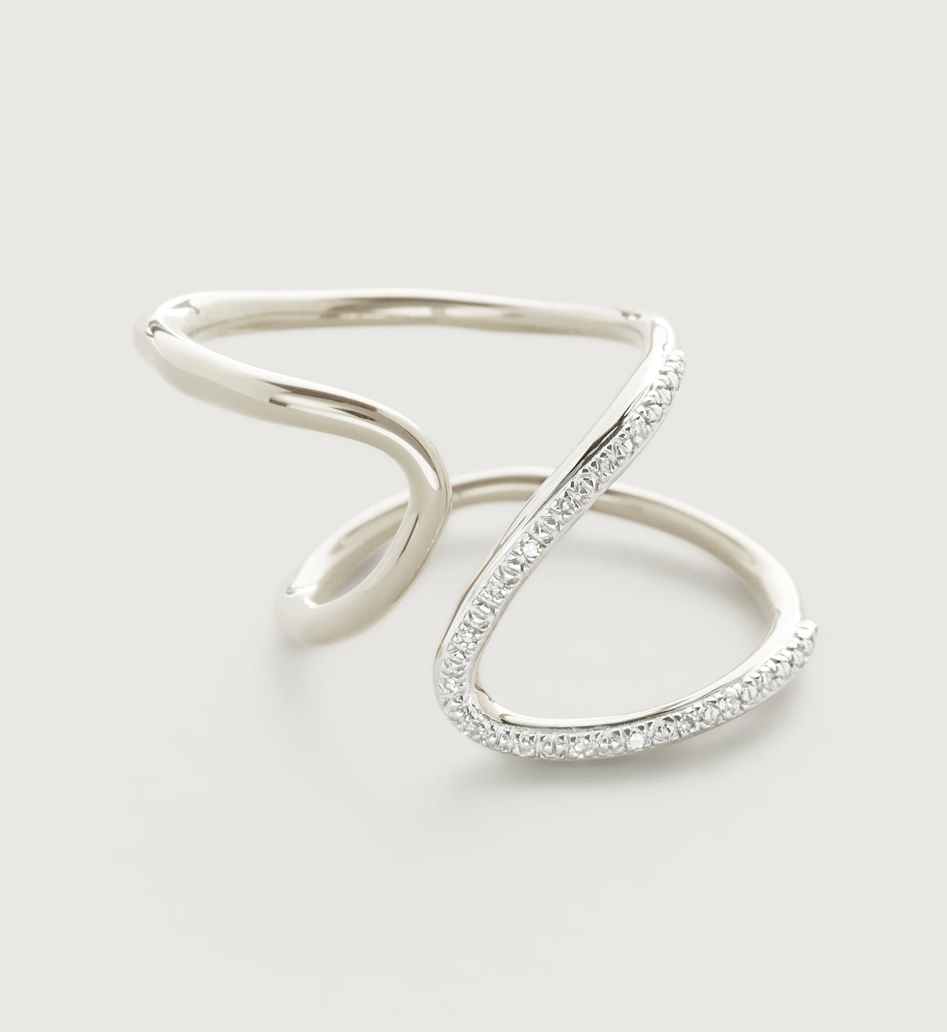 Riva Diamond Open Wrap Ring in Sterling Silver and Diamond | Jewellery ...