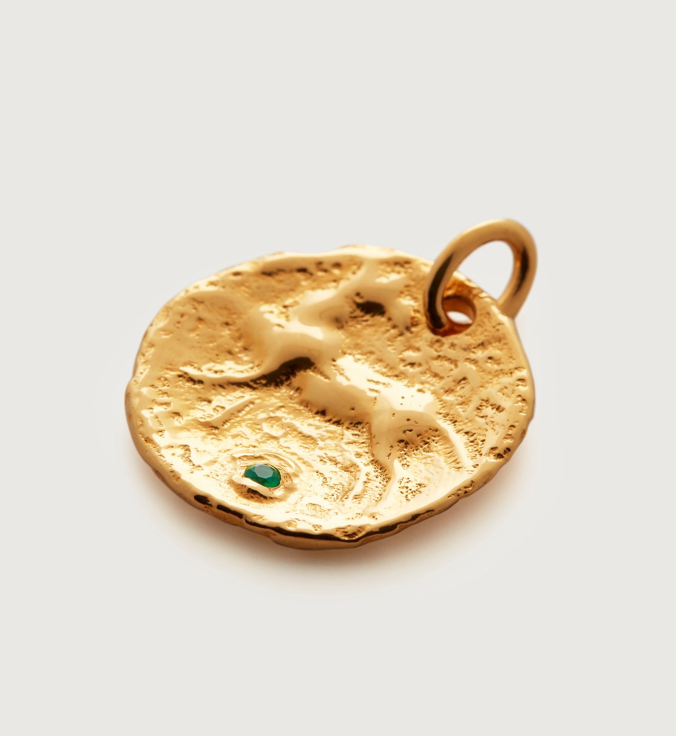 Siren Large Coin Gemstone Pendant Charm in 18ct Gold Vermeil On ...