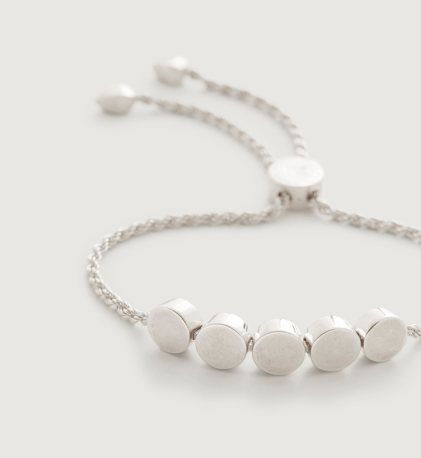 Linear Bead Friendship Chain Bracelet in Sterling Silver | Jewellery by ...