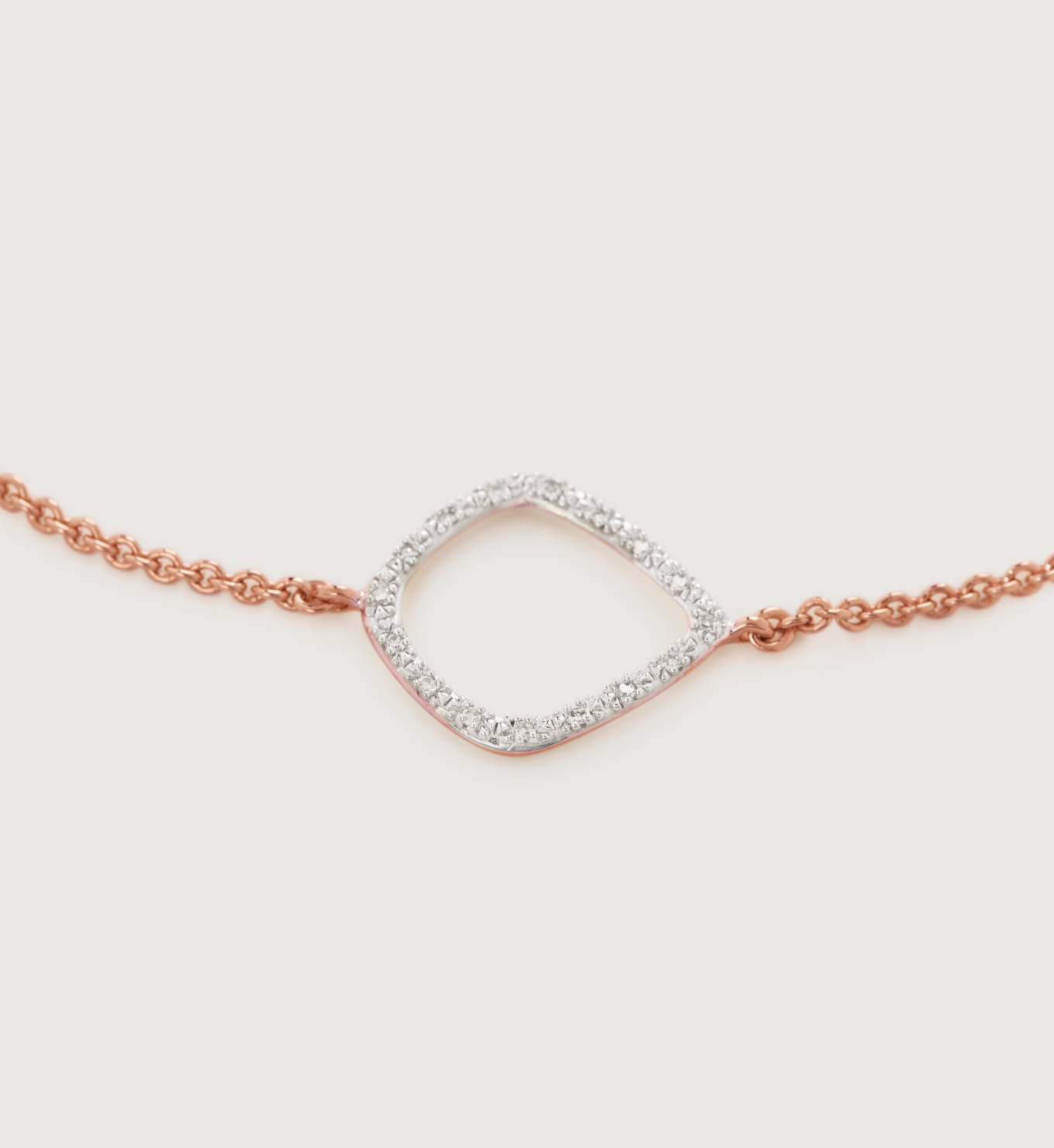Riva Diamond Kite Chain Bracelet in 18k Rose Gold Vermeil On Sterling ...