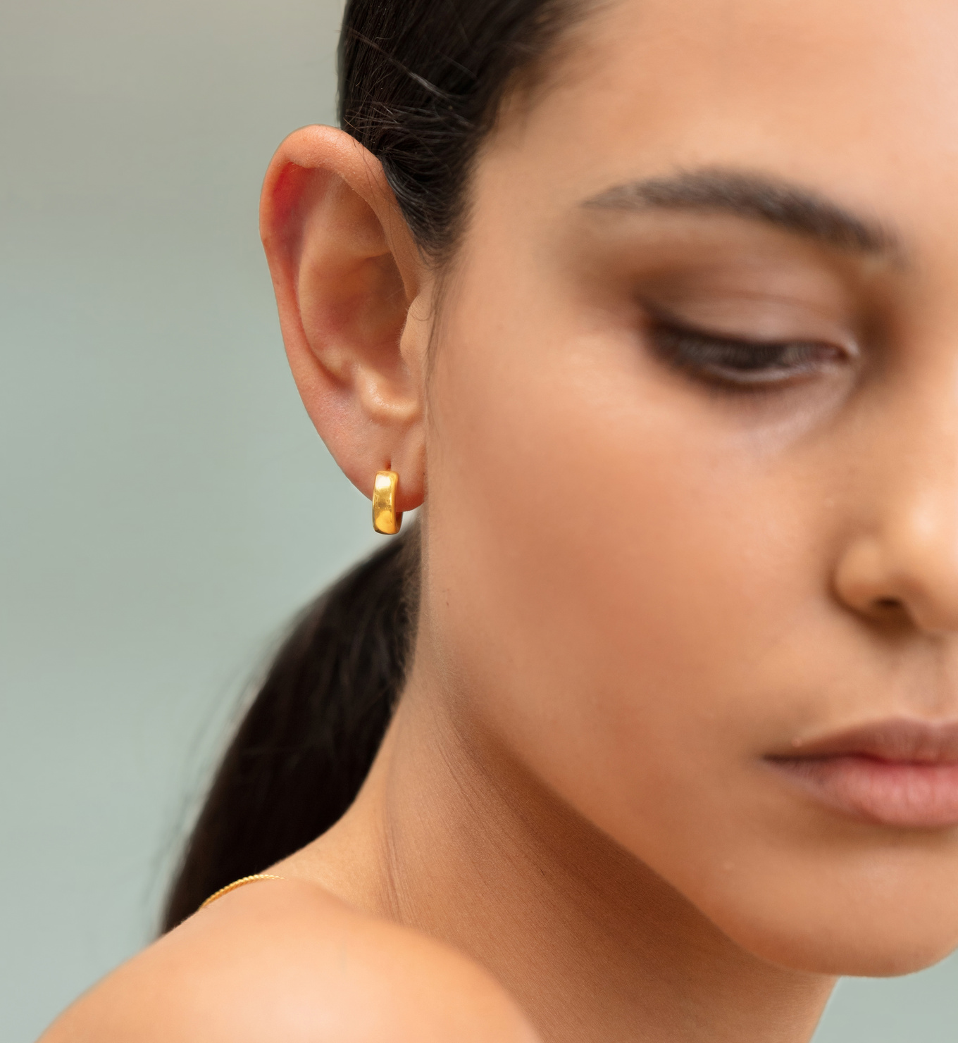 Fiji Huggie Earrings in 18k Gold Vermeil on Sterling Silver | Jewellery ...