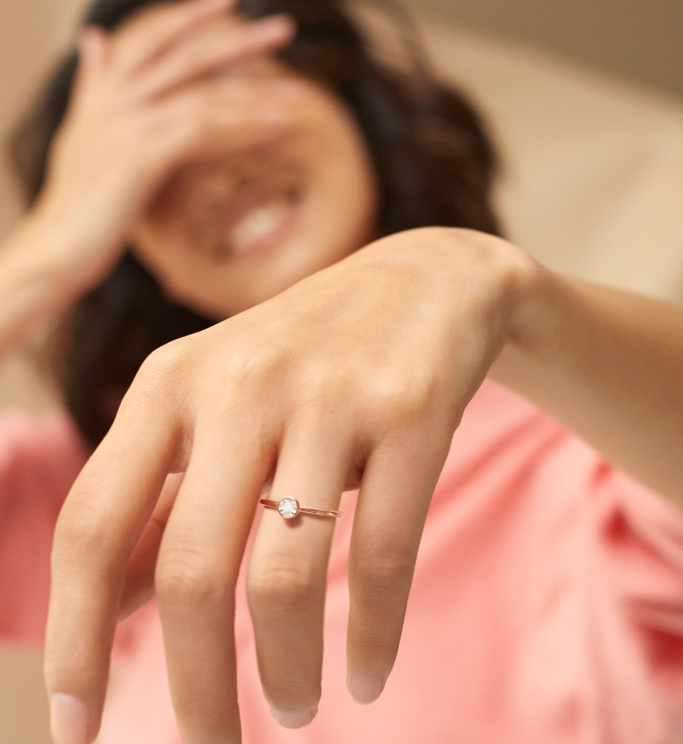 Diamond Essential Ring in 18k Rose Gold Vermeil On Sterling Silver and ...