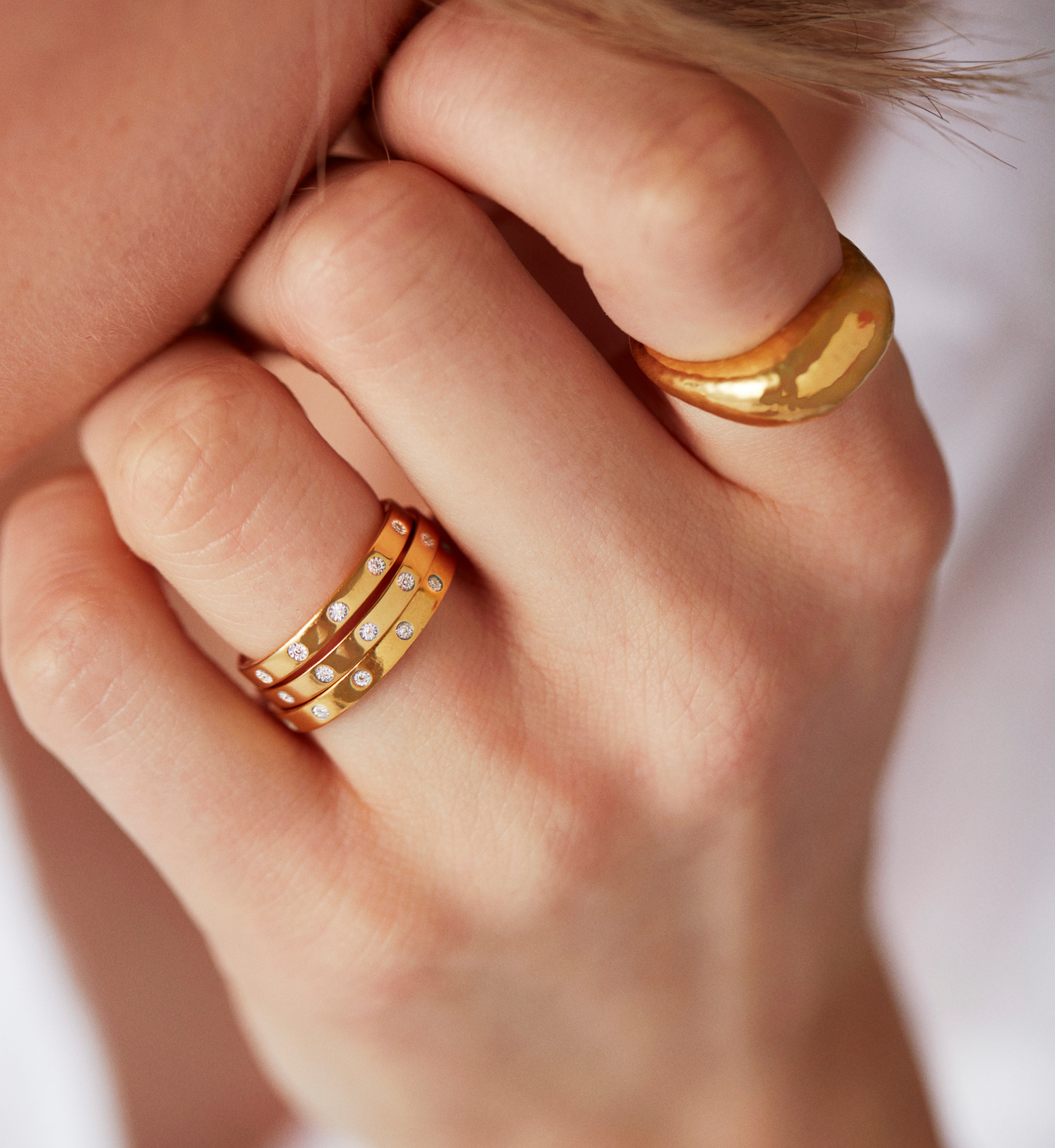 Fiji Gem Diamond Ring in 18ct Gold Vermeil on Sterling Silver and ...