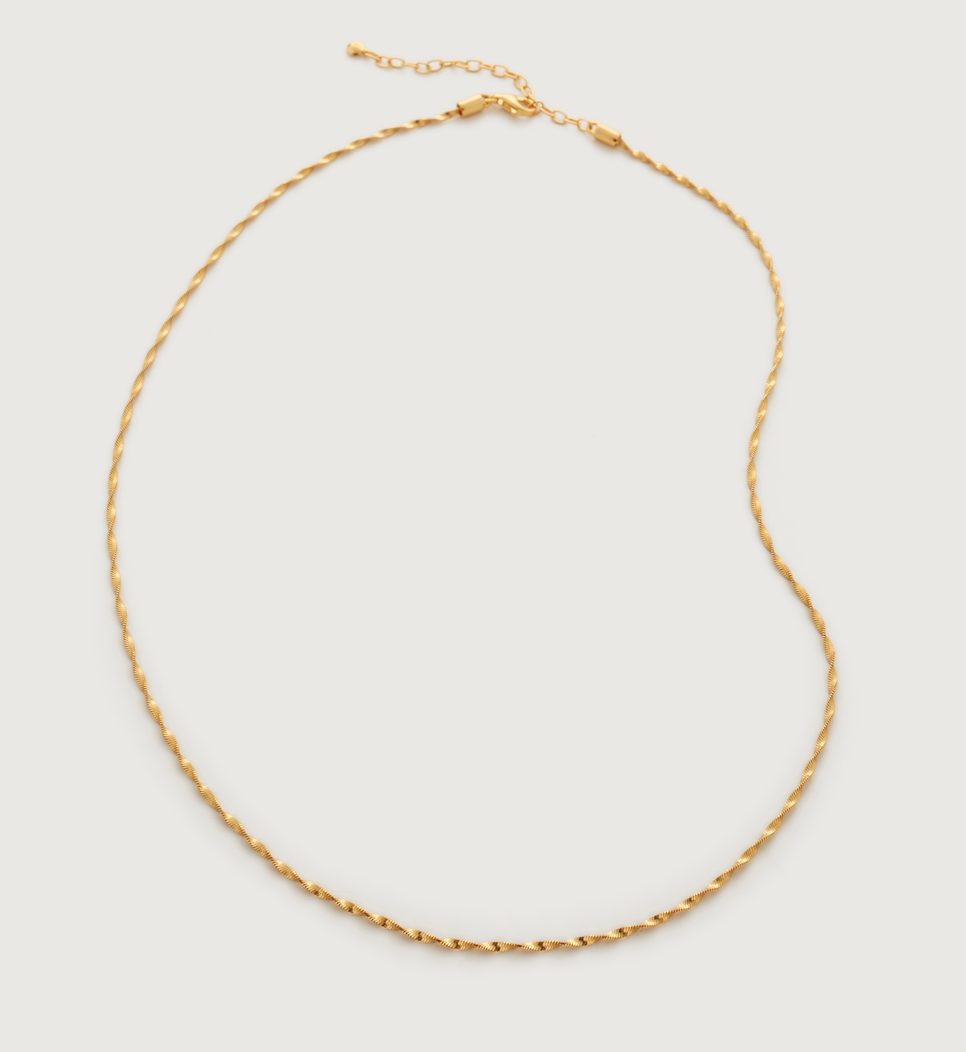 Disco Chain Necklace Adjustable 46-51/18-20' in 18k Gold Vermeil on ...