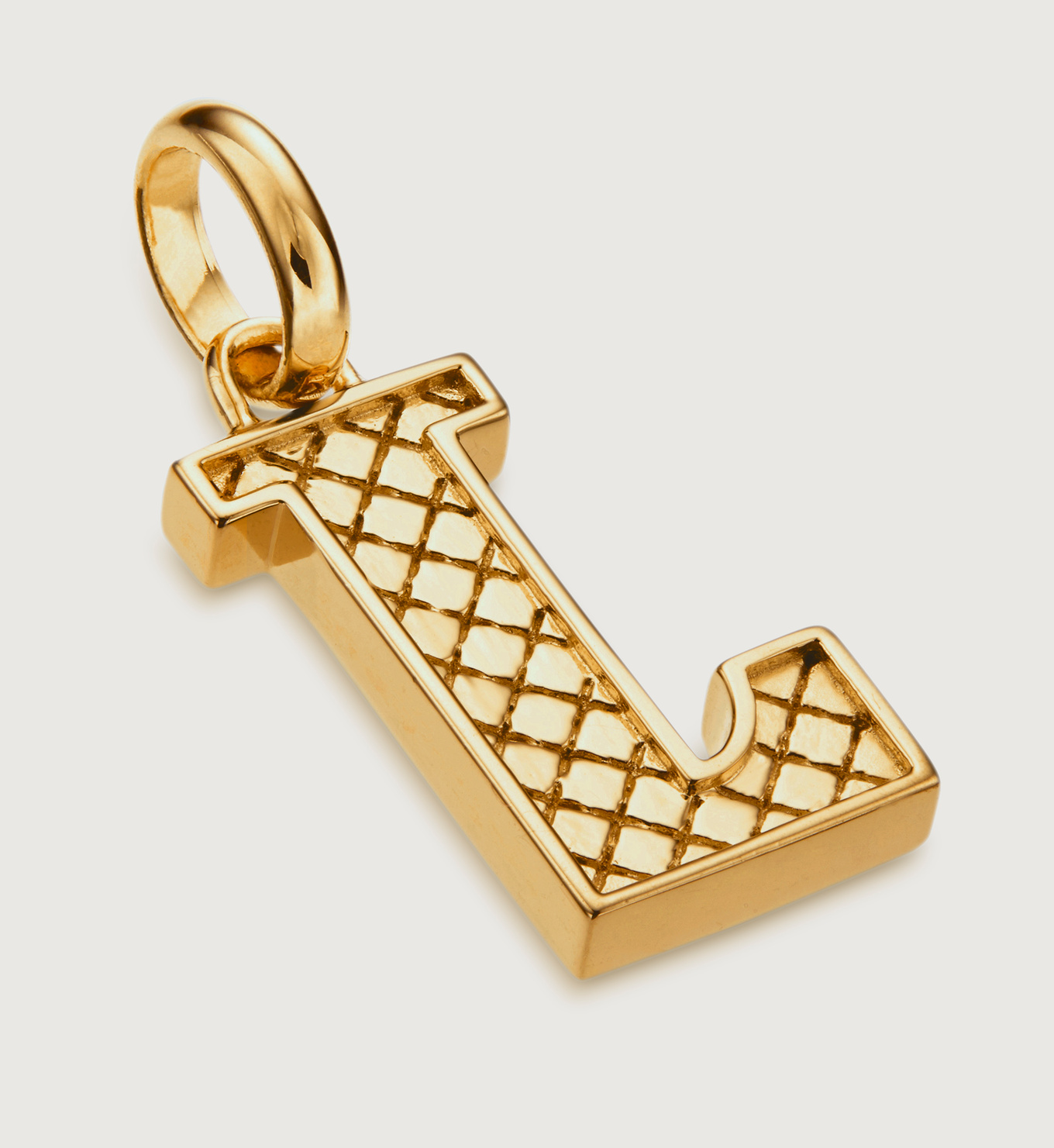 Alphabet L Pendant Charm in 18ct Gold Vermeil on Sterling Silver ...
