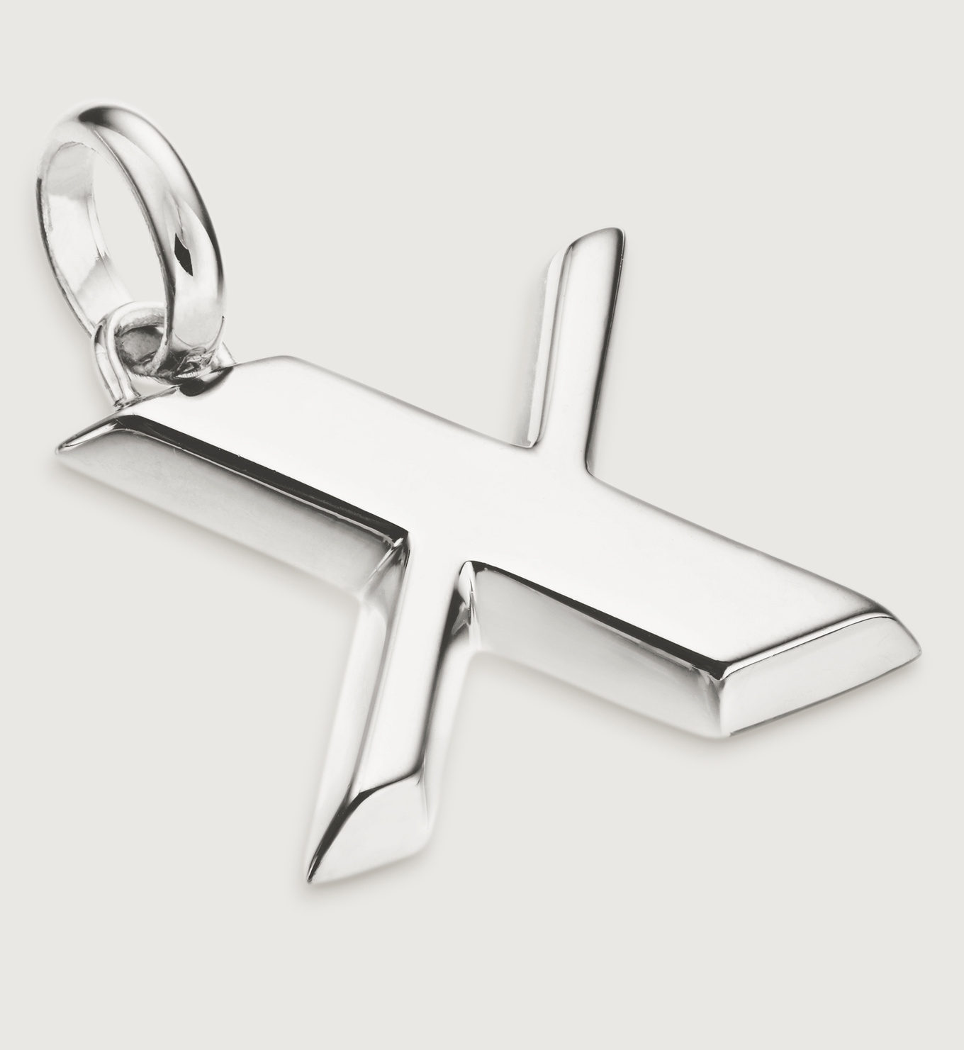 Alphabet X Pendant Charm in Sterling Silver | Jewellery by Monica Vinader
