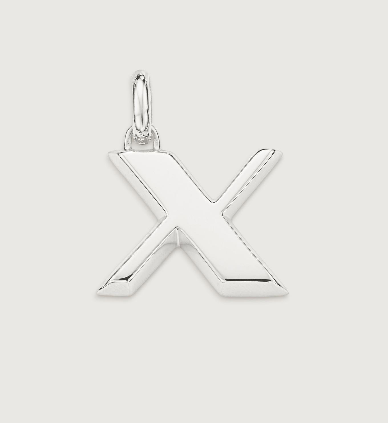 Alphabet X Pendant Charm in Sterling Silver | Jewellery by Monica Vinader