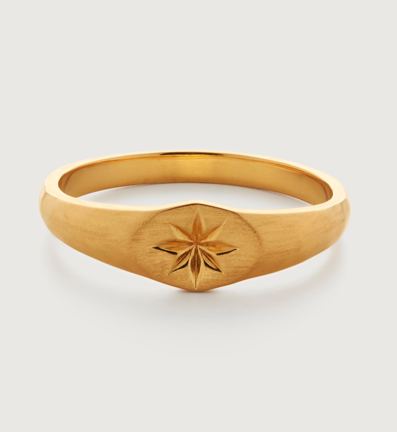 Guiding Star Signet Ring in 18k Gold Vermeil on Sterling Silver ...