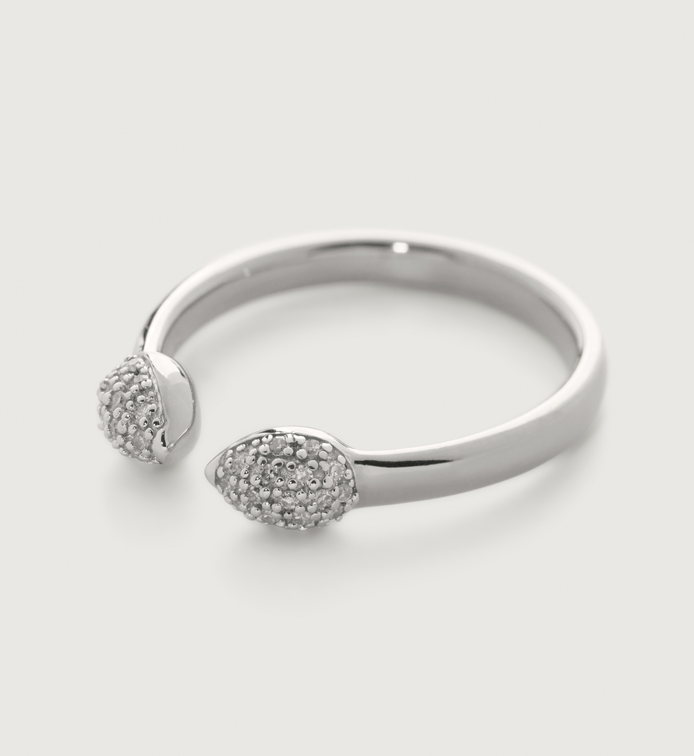 Fiji Bud Stacking Diamond Ring in Sterling Silver and Diamond ...