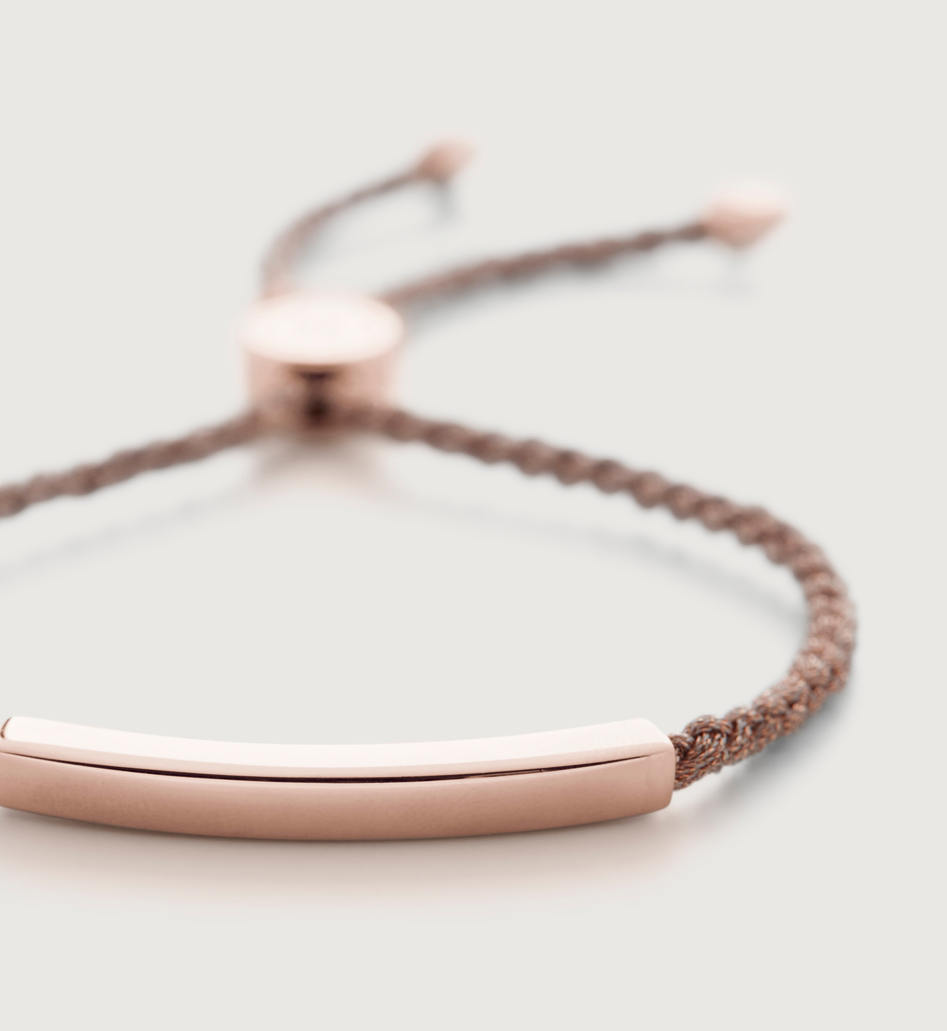 Linear Friendship Bracelet in 18ct Rose Gold Vermeil On Sterling Silver ...