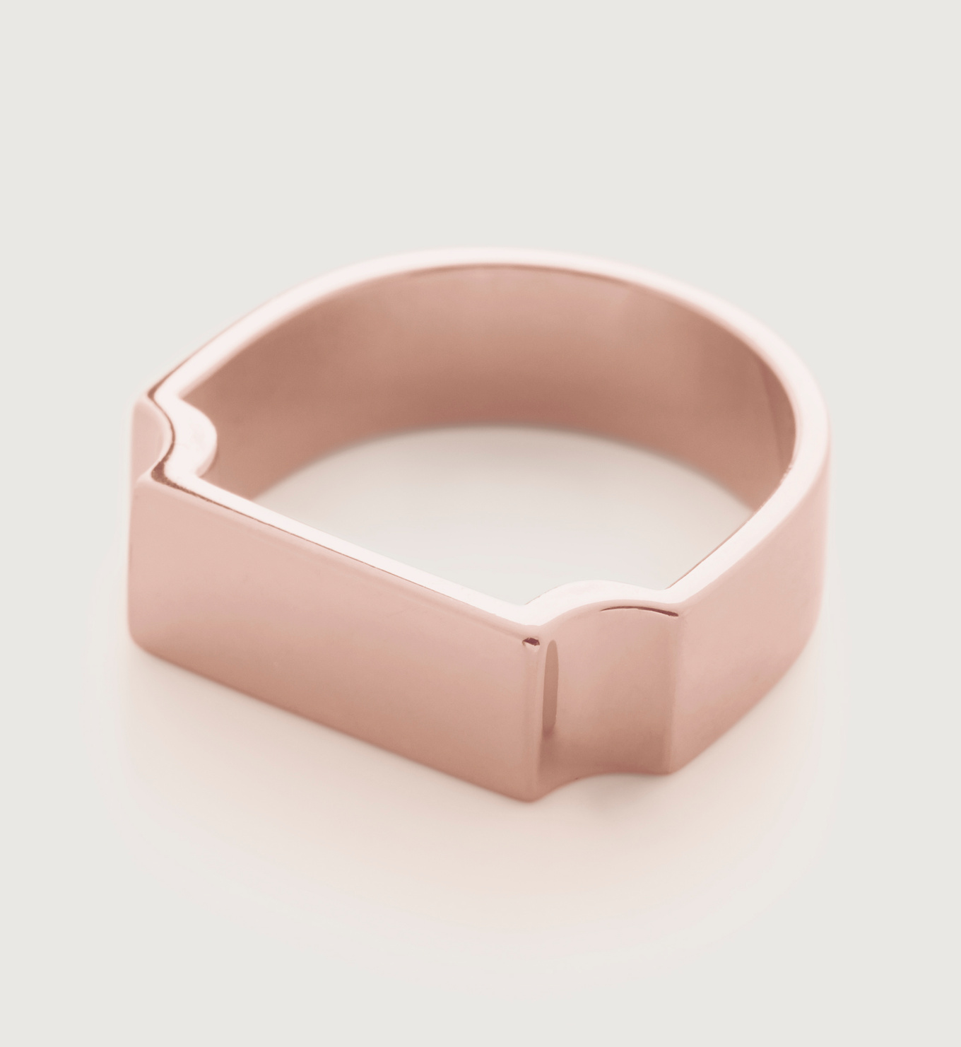 Signature Wide Ring in 18ct Rose Gold Vermeil On Sterling Silver ...