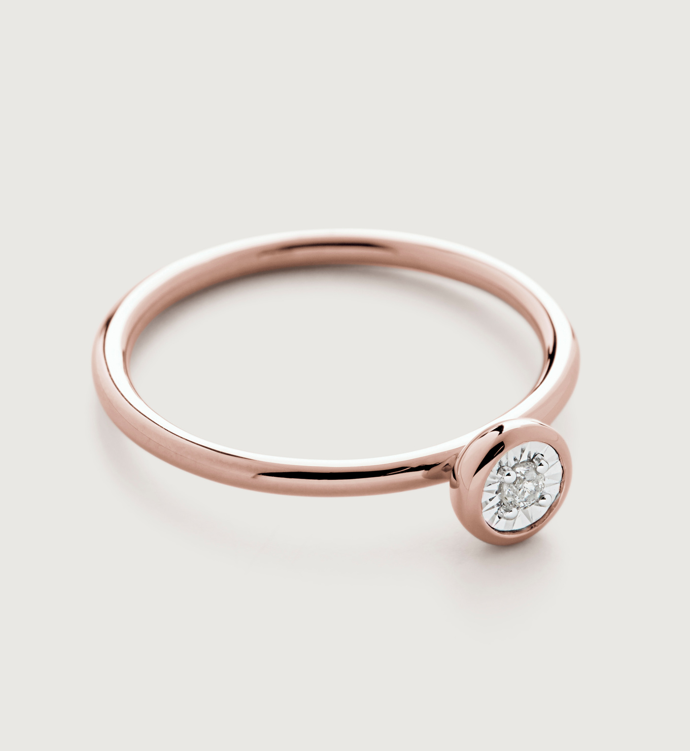Diamond Essential Ring in 18k Rose Gold Vermeil On Sterling Silver and ...