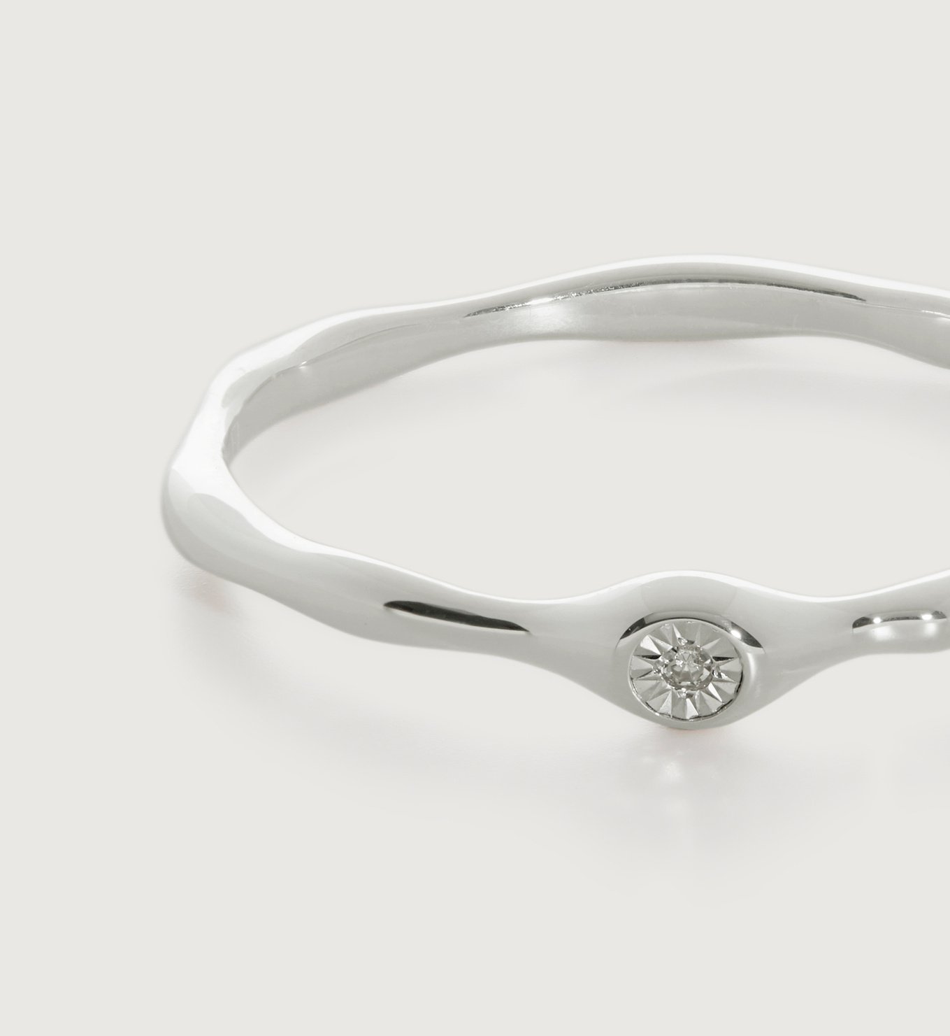 Siren Mini Diamond Stacking Ring in Sterling Silver | Jewellery by ...