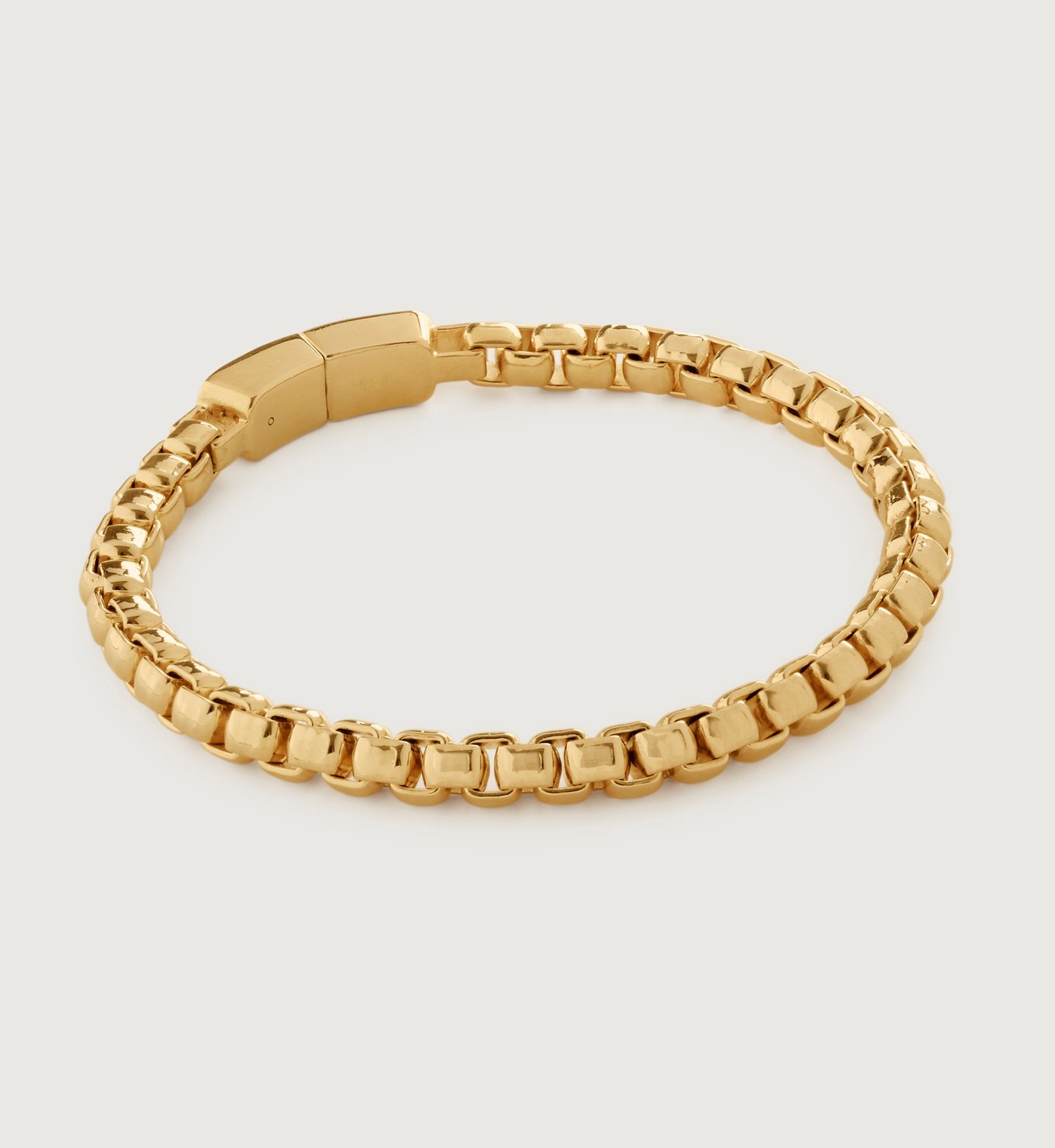 Bold Box Chain Bracelet in 18k Gold Vermeil on Sterling Silver ...