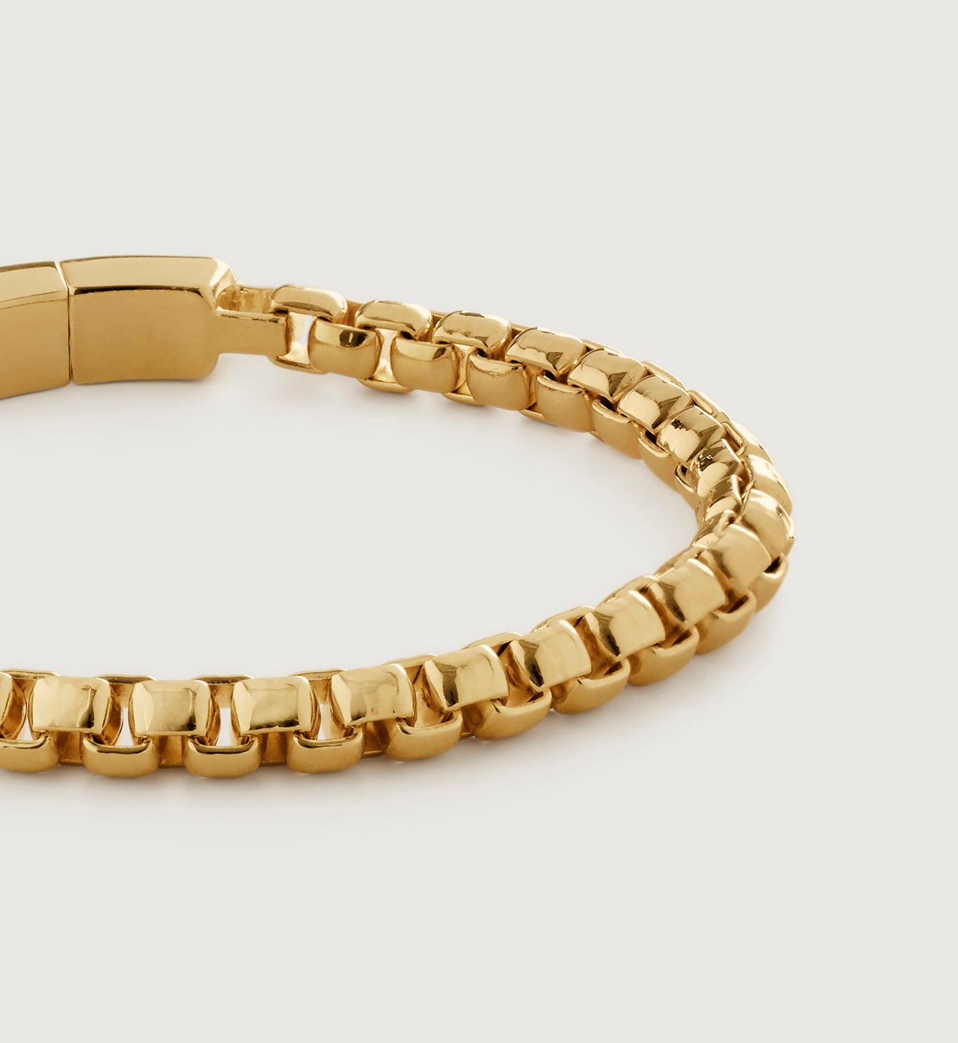 Bold Box Chain Bracelet in 18k Gold Vermeil on Sterling Silver ...