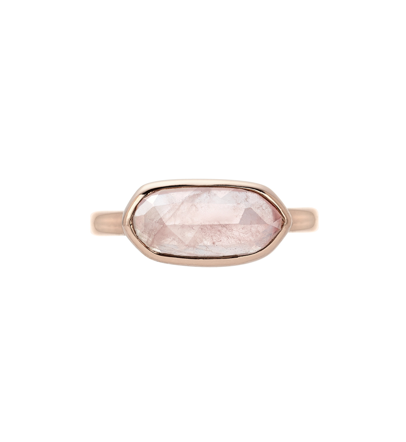 Vega Ring in 18k Rose Gold Vermeil On Sterling Silver and Rose Quartz ...