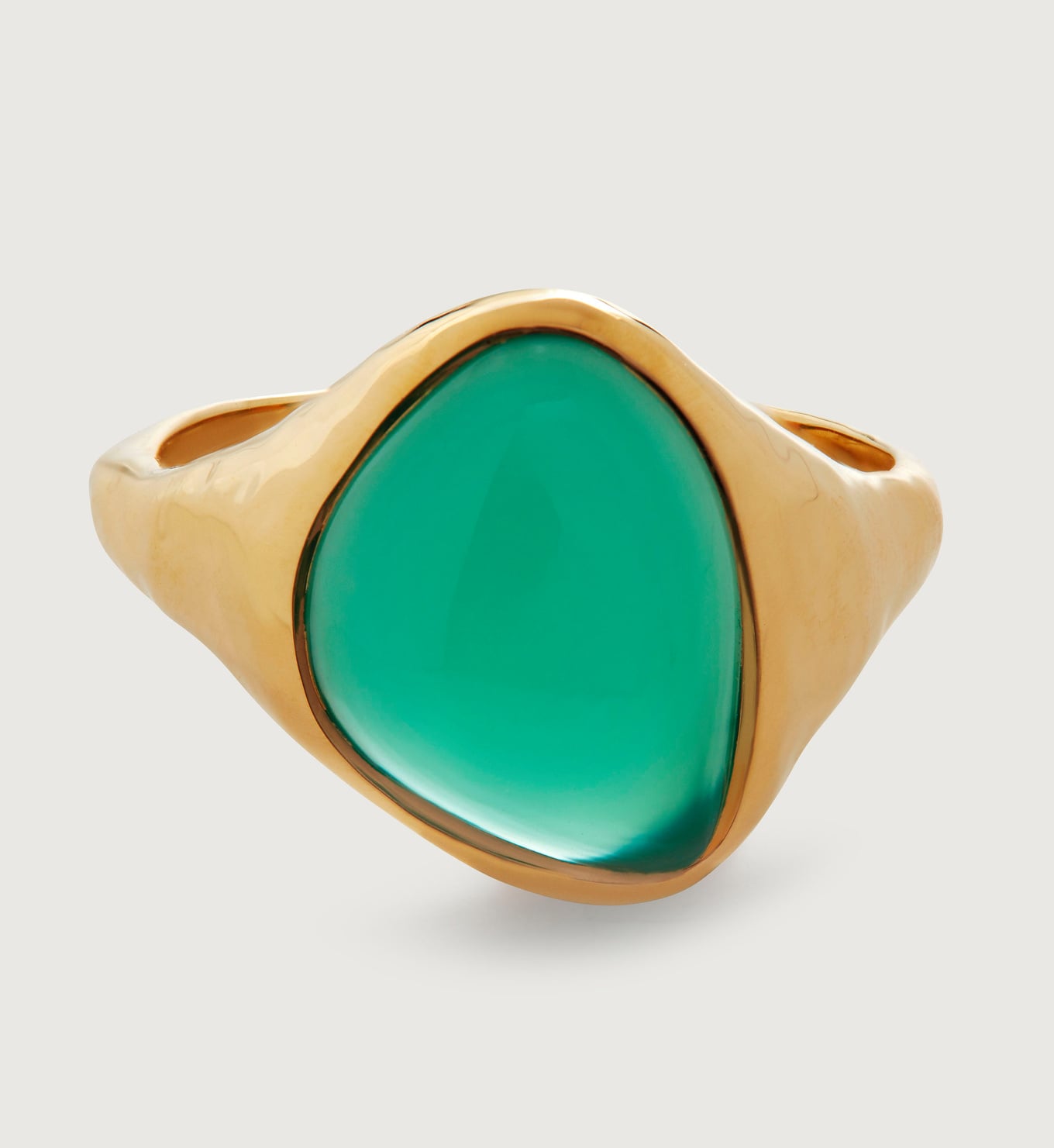 Rio Gemstone Ring in 18k Gold Vermeil on Sterling Silver and Green Onyx ...