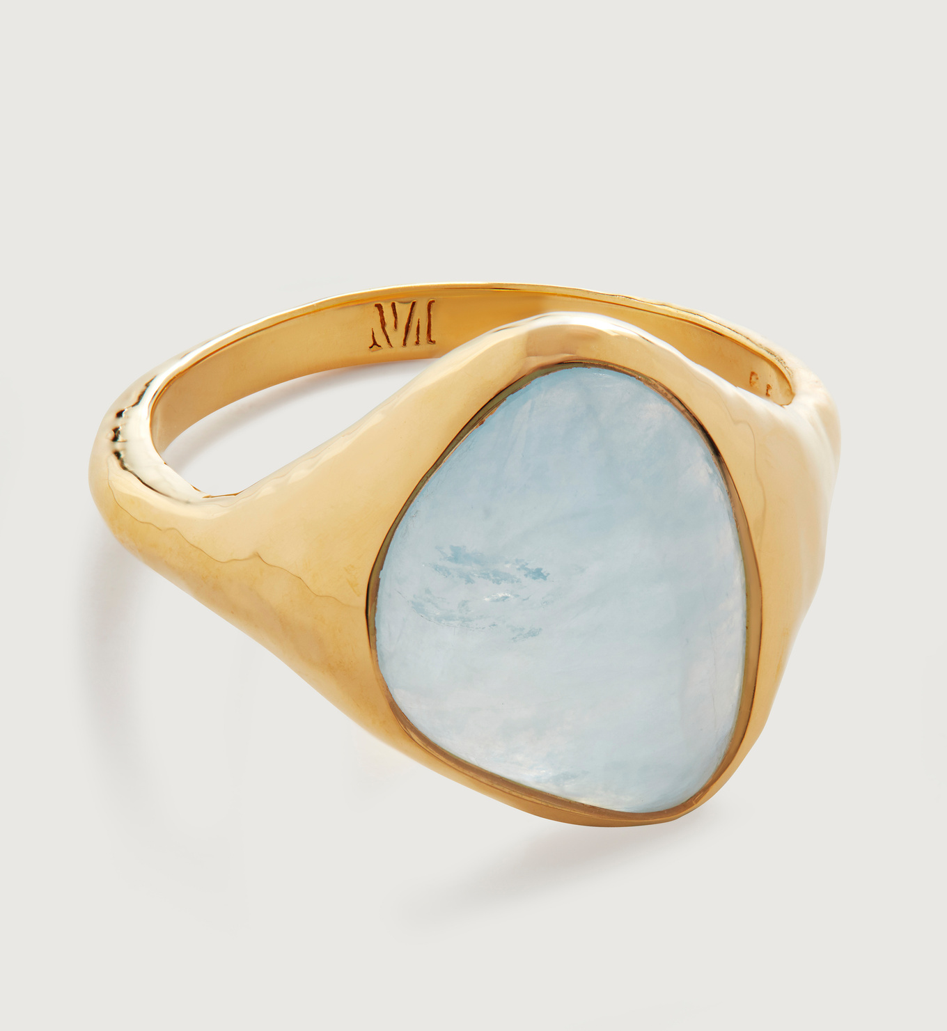 Rio Gemstone Ring in 18k Gold Vermeil on Sterling Silver and Aquamarine ...