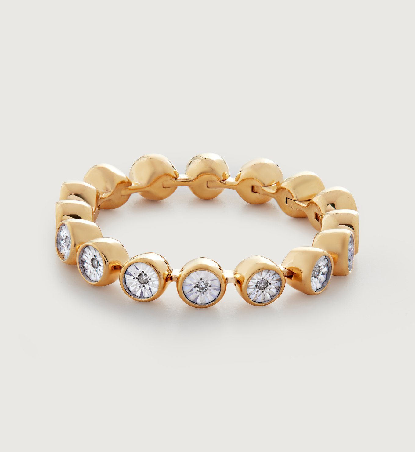 Diamond Essential Tennis Ring in 18k Gold Vermeil on Sterling Silver ...