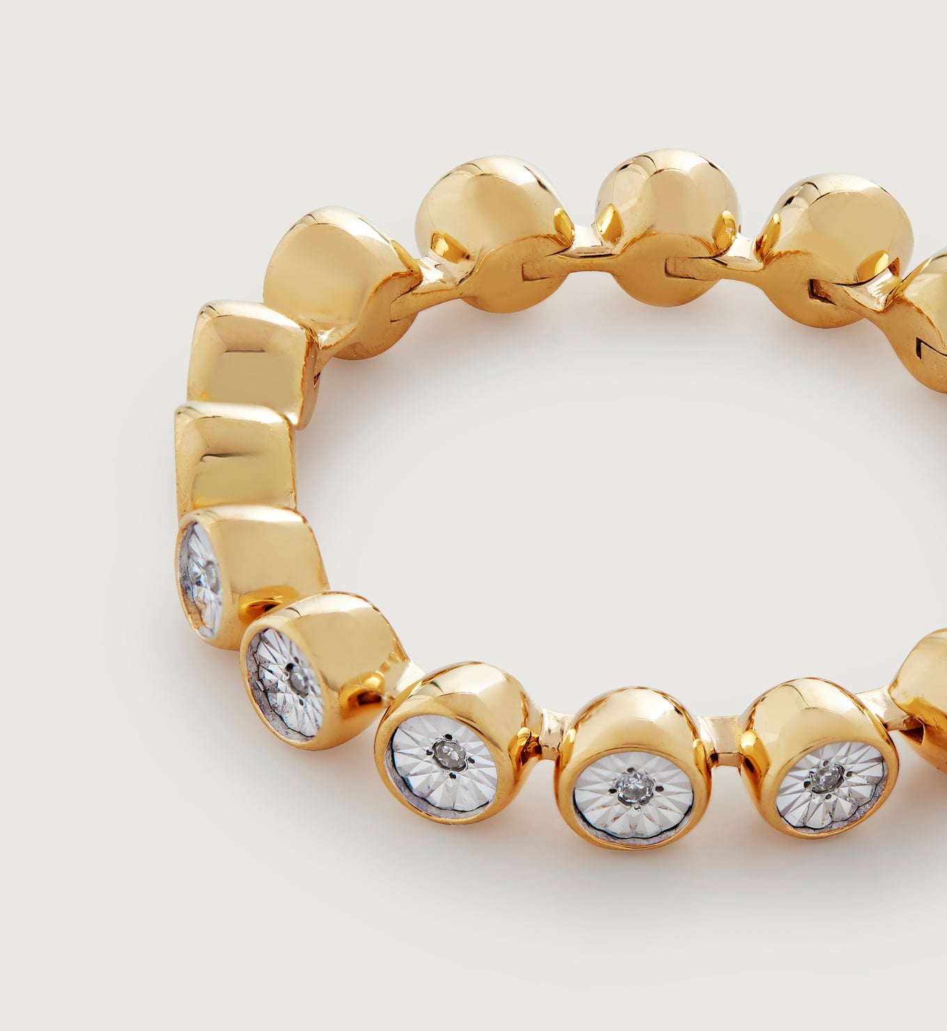 Diamond Essential Tennis Ring in 18k Gold Vermeil on Sterling Silver ...