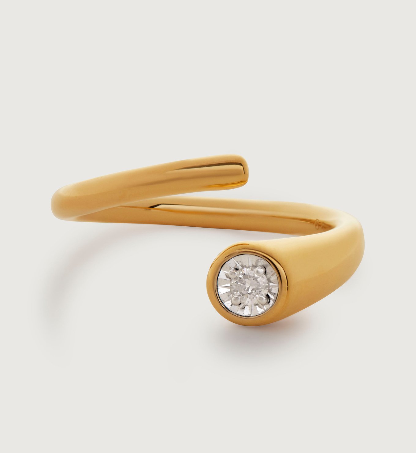 Diamond Essential Wrap Ring in 18k Gold Vermeil on Sterling Silver and ...