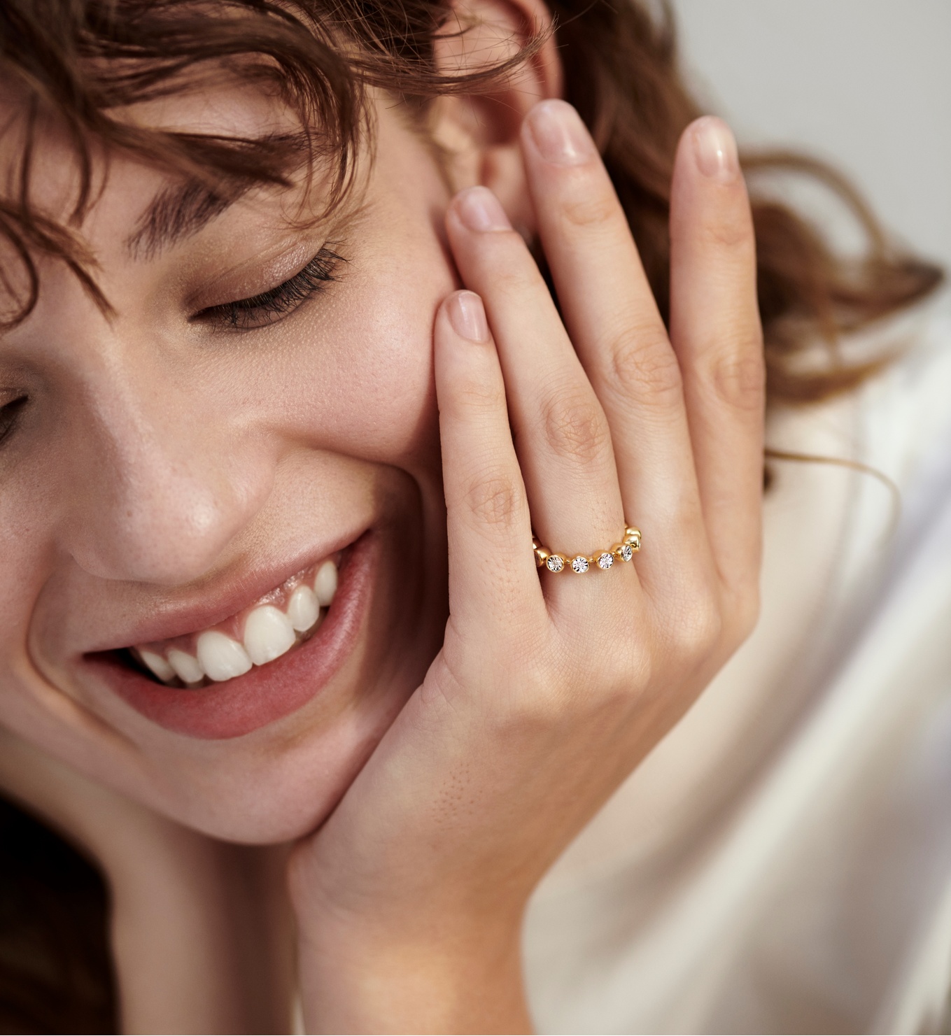 Diamond Essential Tennis Ring in 18k Gold Vermeil on Sterling Silver ...