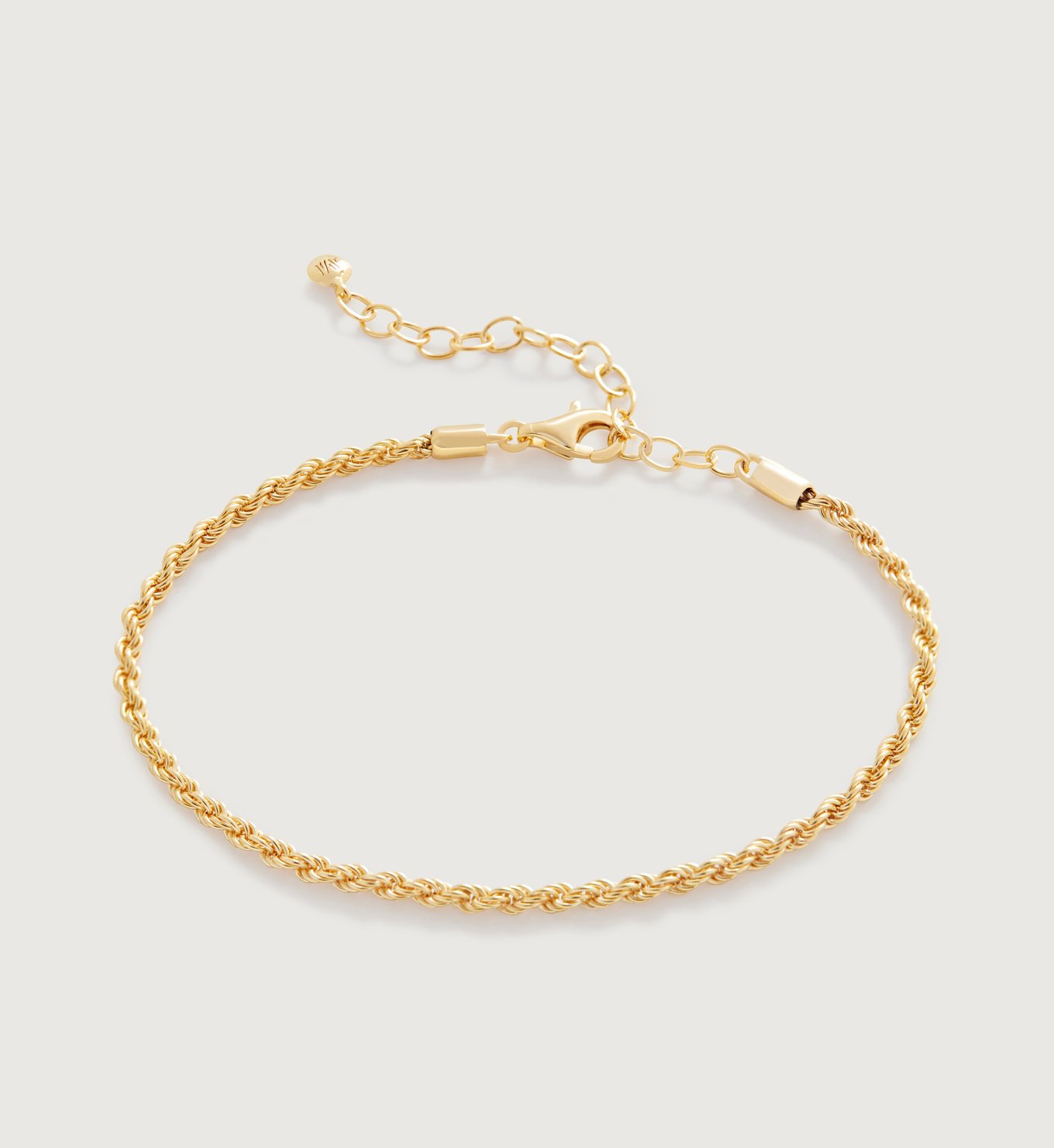Rope Chain Bracelet in 18k Gold Vermeil on Sterling Silver | Jewellery ...