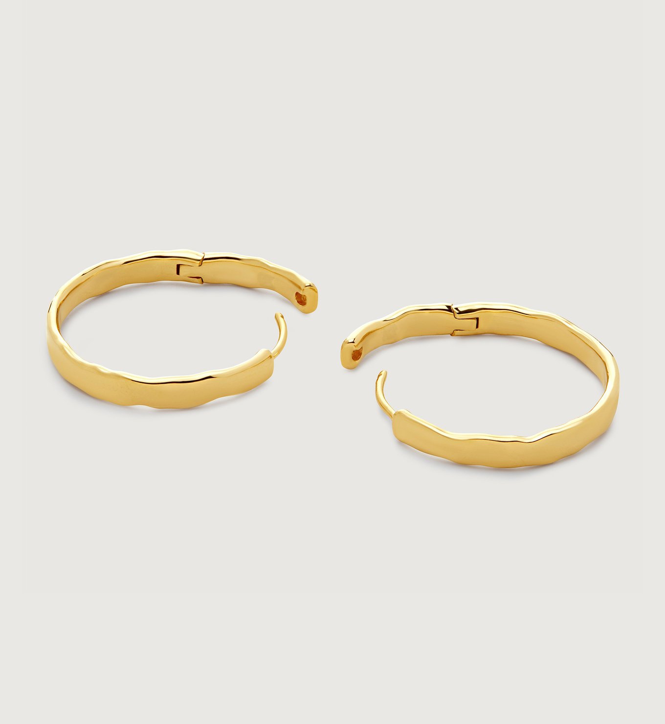Siren Muse Wave Medium Hoop Earrings in 18k Gold Vermeil on Sterling ...