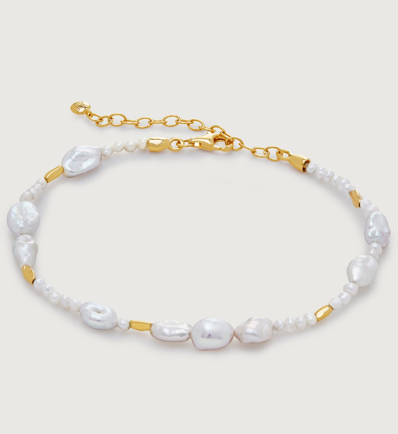 Pearl Scatter Bracelet in 18k Gold Vermeil on Sterling Silver and Pearl ...