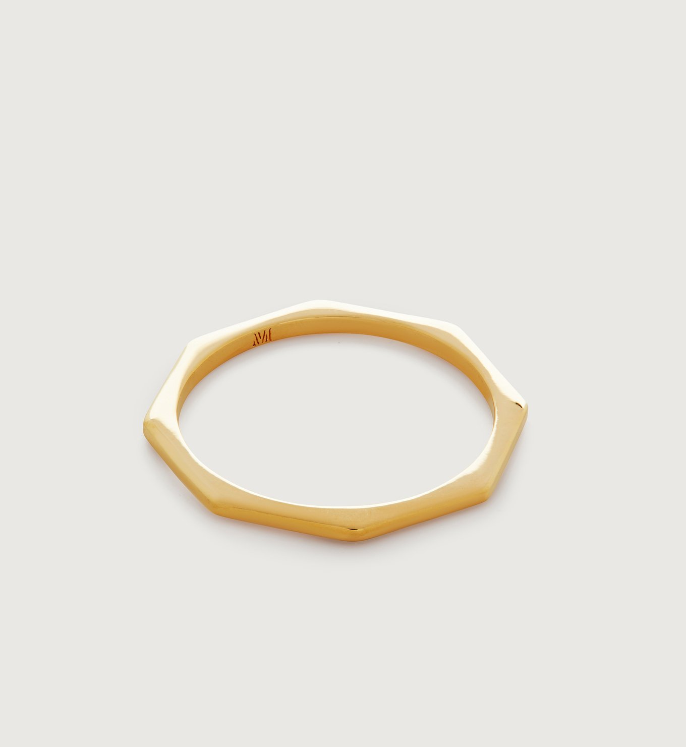 Octagon Stacking Ring in 18k Gold Vermeil on Sterling Silver ...
