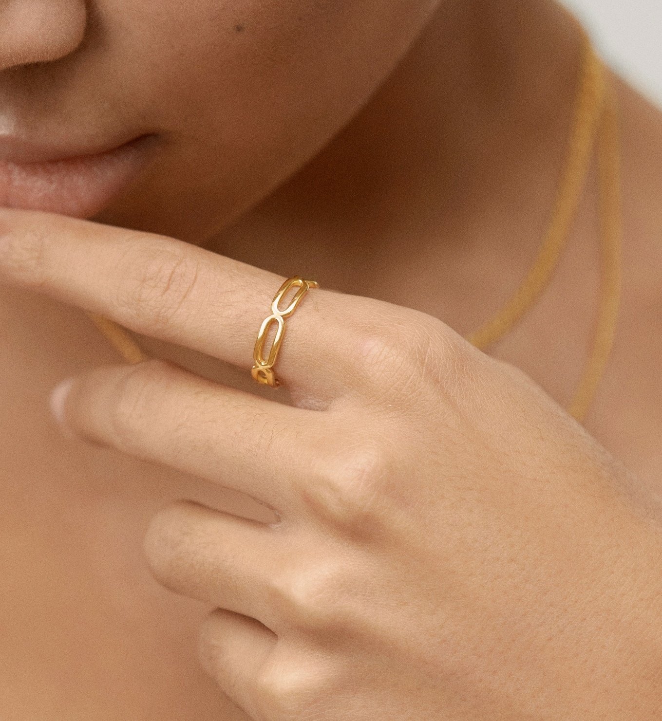 Paperclip Stacking Ring in 18k Gold Vermeil on Sterling Silver ...