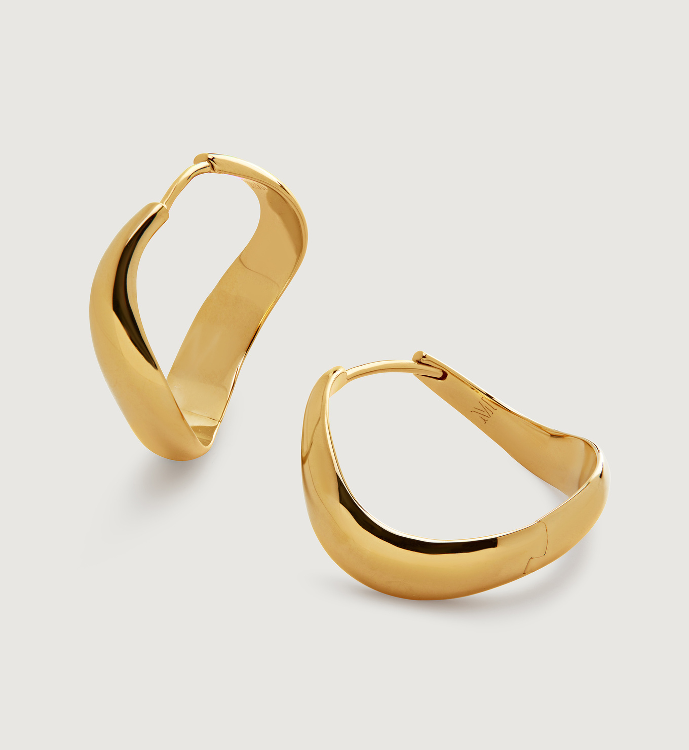 Swirl Medium Hoop Earrings in 18k Gold Vermeil on Sterling Silver ...