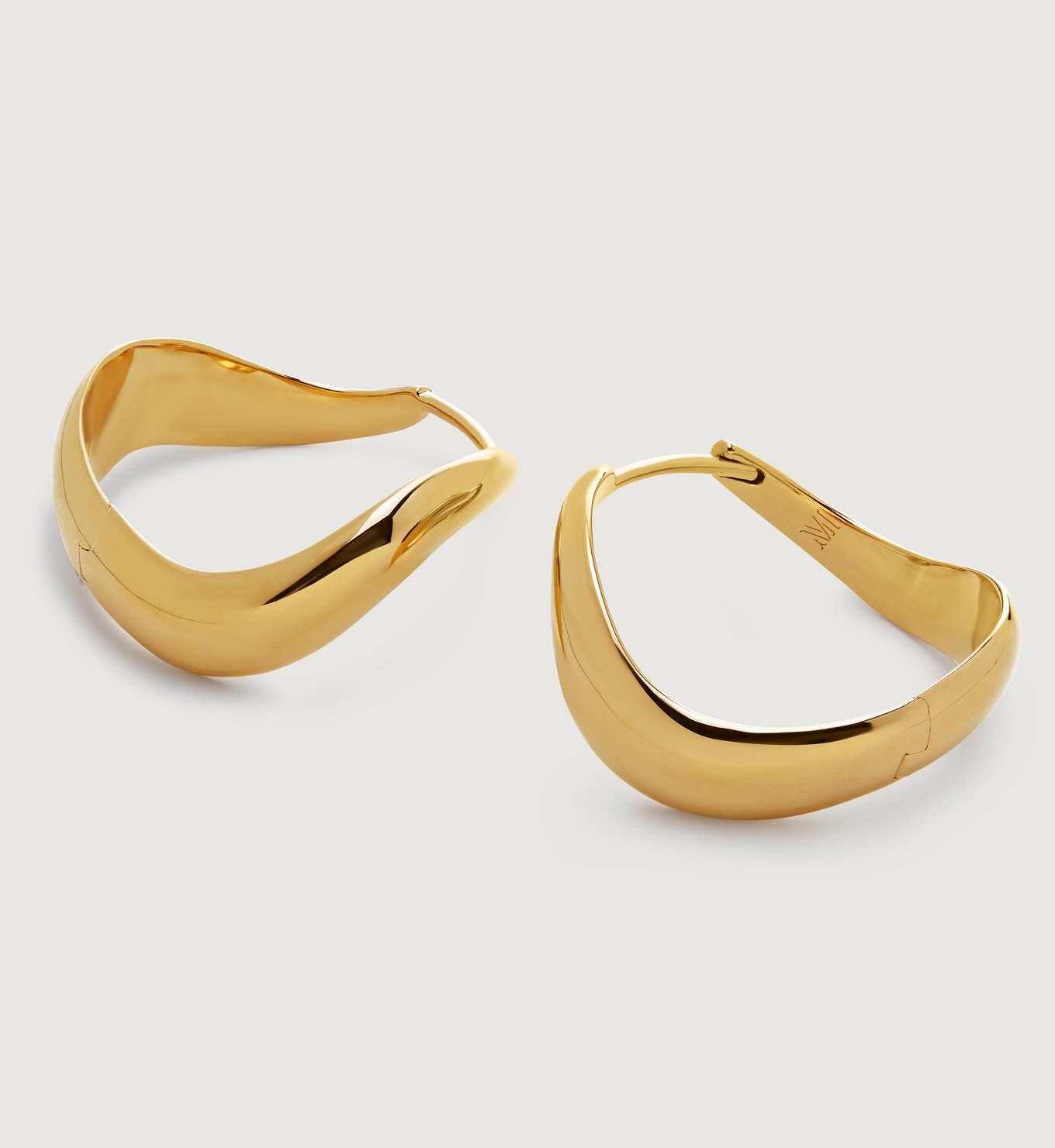 Swirl Medium Hoop Earrings in 18k Gold Vermeil on Sterling Silver ...