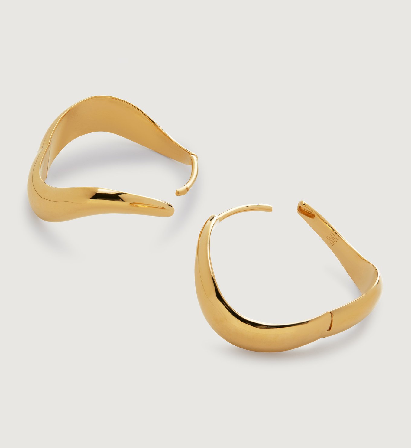 Swirl Medium Hoop Earrings in 18k Gold Vermeil on Sterling Silver ...