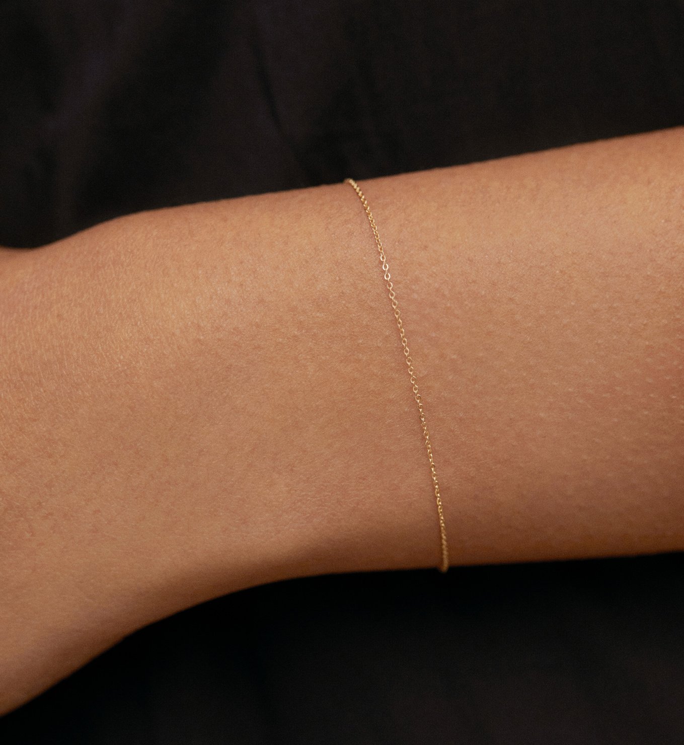 Super Fine Chain Bracelet in 14k Solid Gold | Jewellery by Monica Vinader
