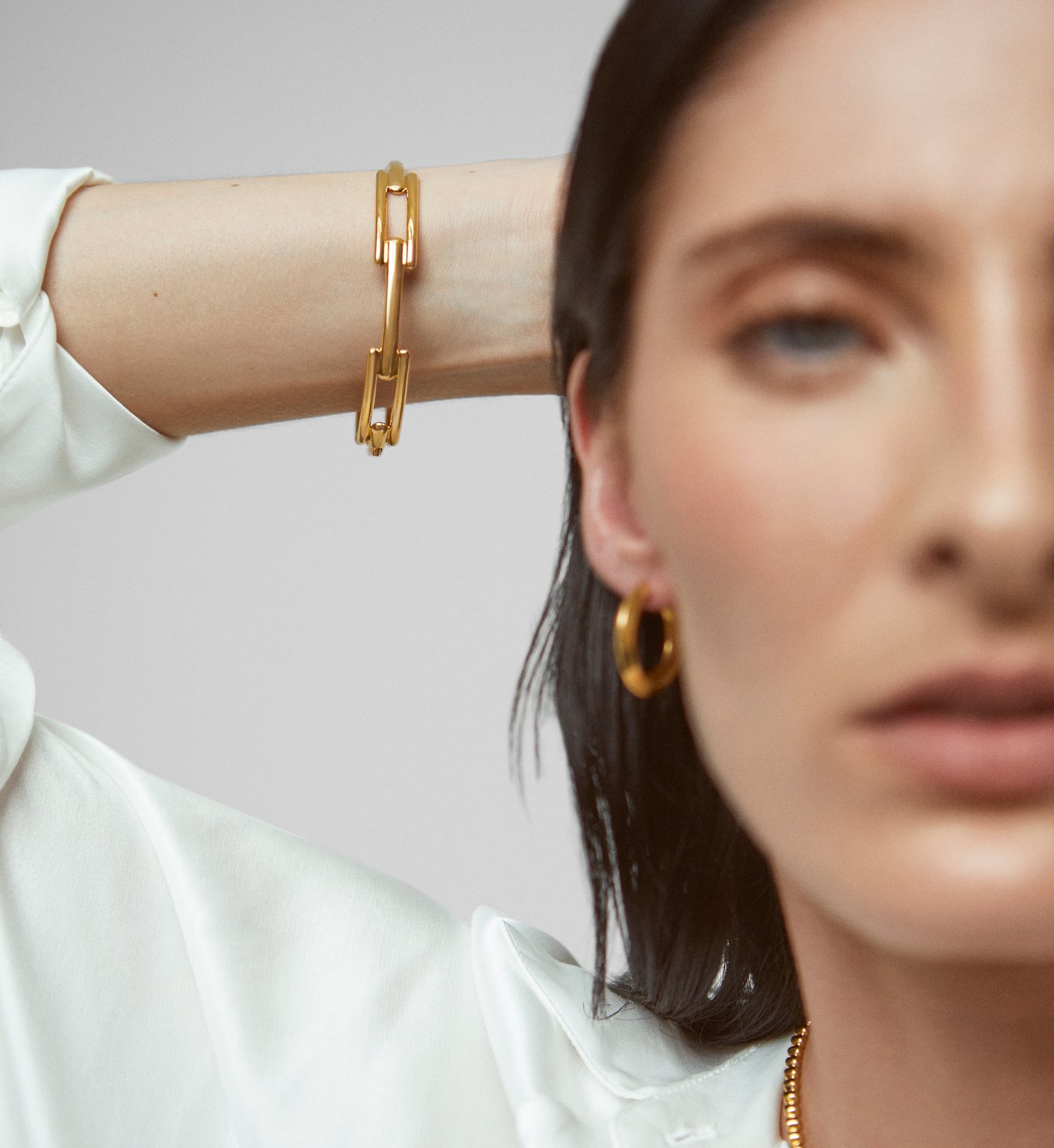 Signature Link Bangle in 18k Gold Vermeil on Sterling Silver ...