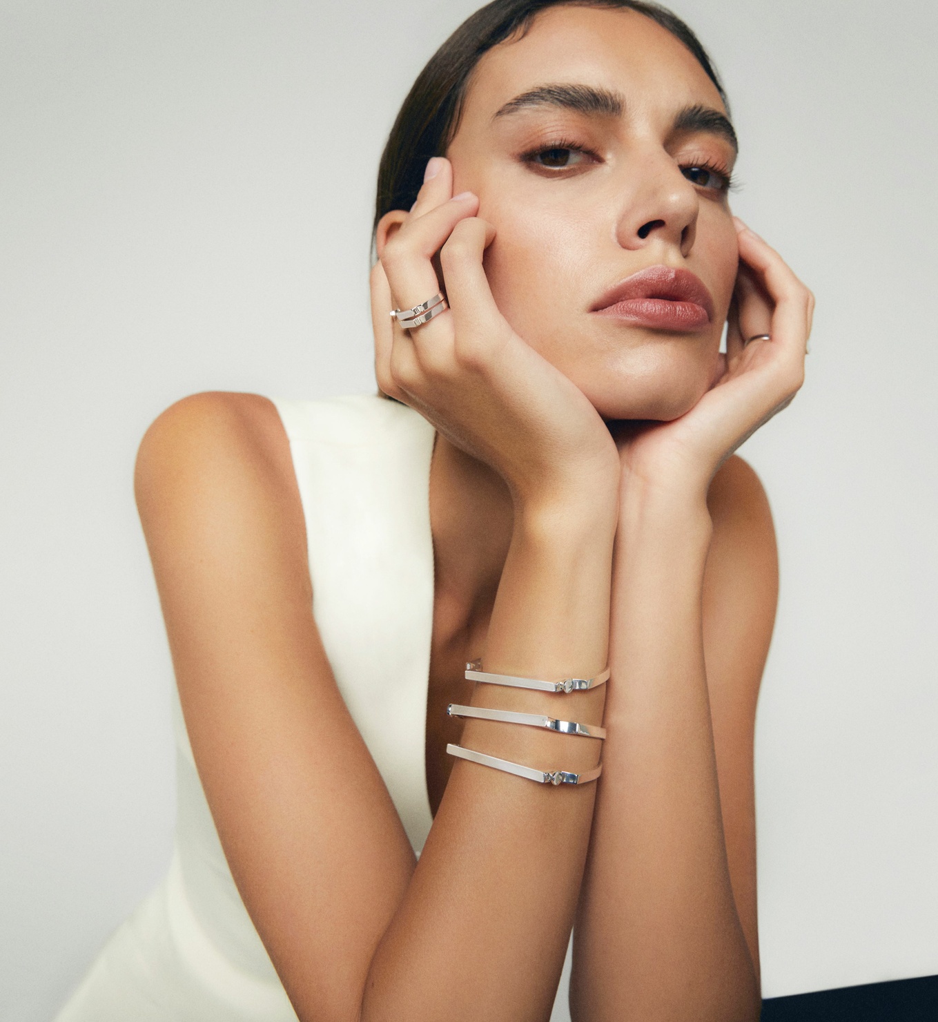 Signature Bangle in Sterling Silver | Jewellery by Monica Vinader