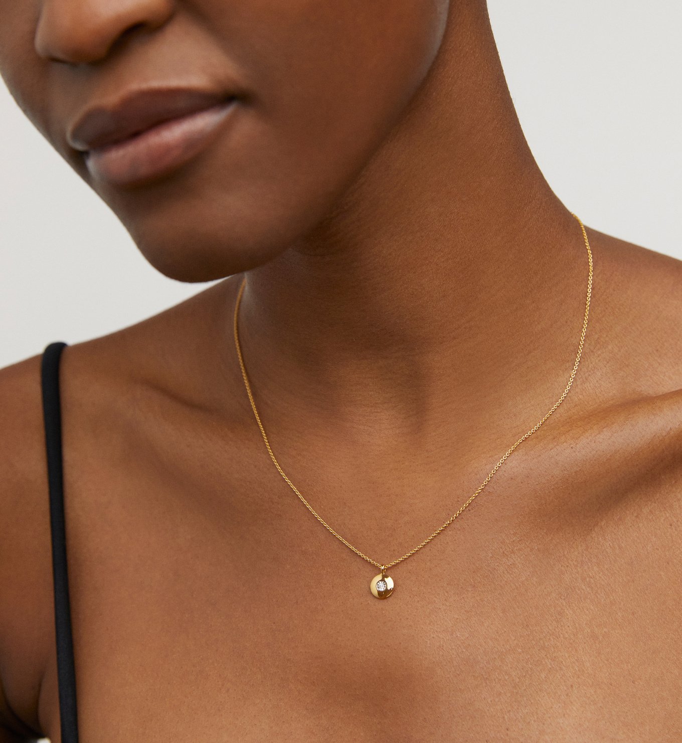 April Birthstone Chain Necklace in 18k Gold Vermeil on Sterling Silver ...