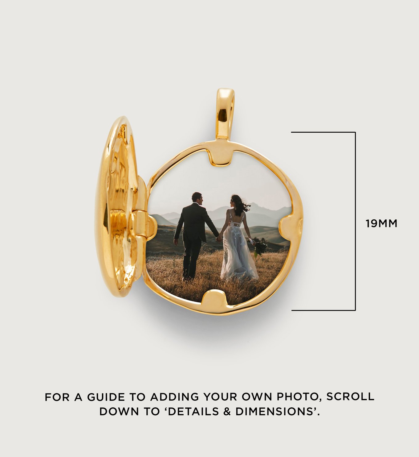 Deia Round Locket in 18k Gold Vermeil on Sterling Silver | Jewellery by ...