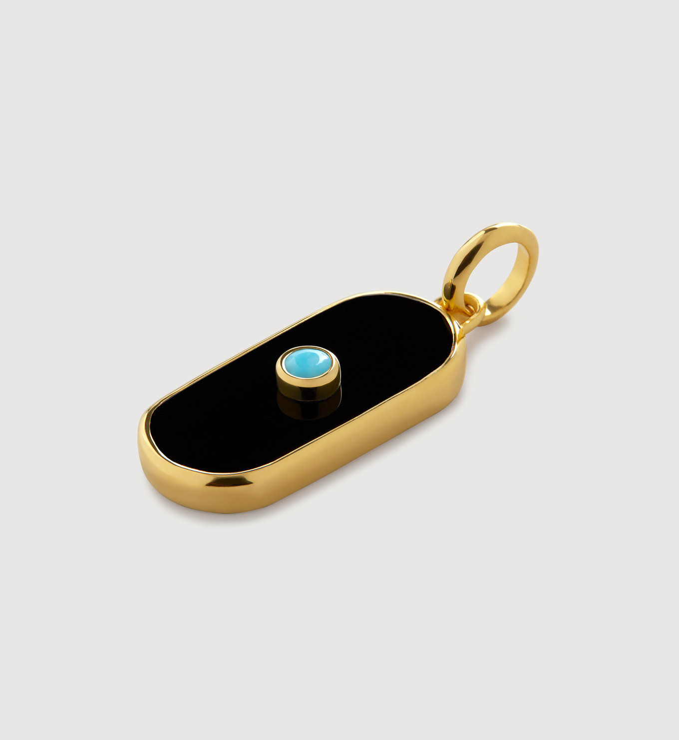Gemstone Tablet Pendant Charm in 18k Gold Vermeil on Sterling Silver ...